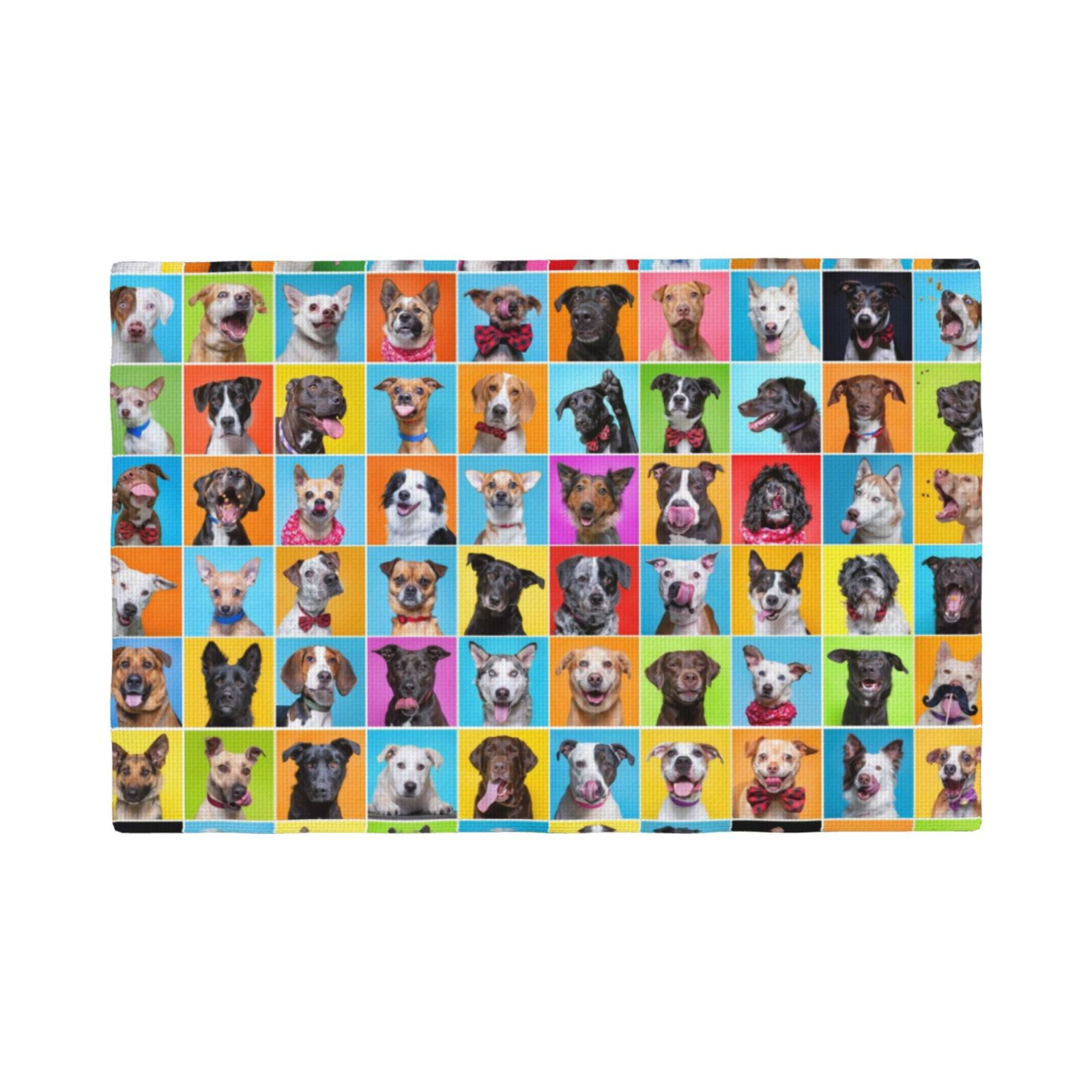 Placemats Set of 4 / 6, Cute Dogs Collage Placemats for Dining Table ...