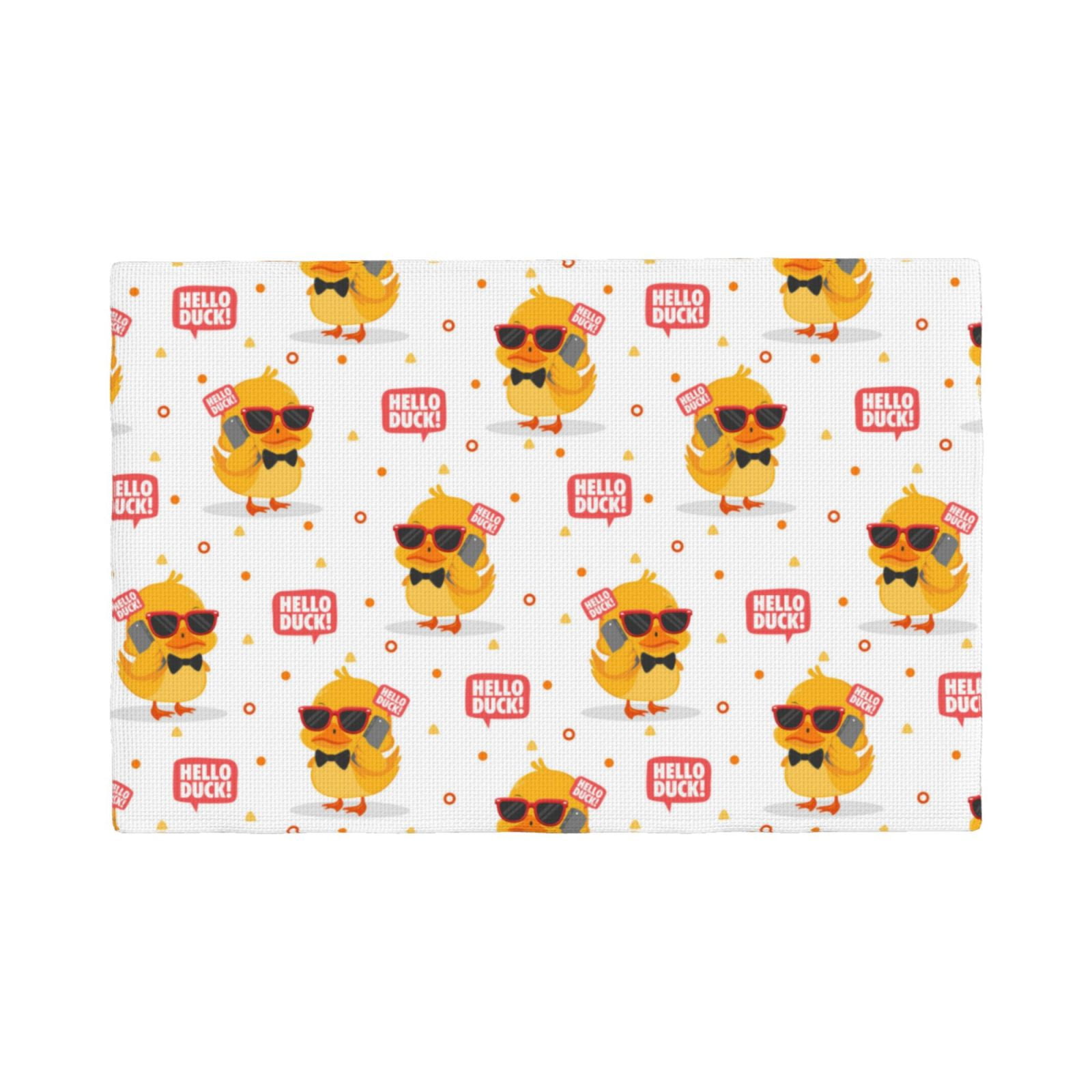 Placemats Set of 4 / 6, Cute Duck Placemats for Dining Table Indoor ...