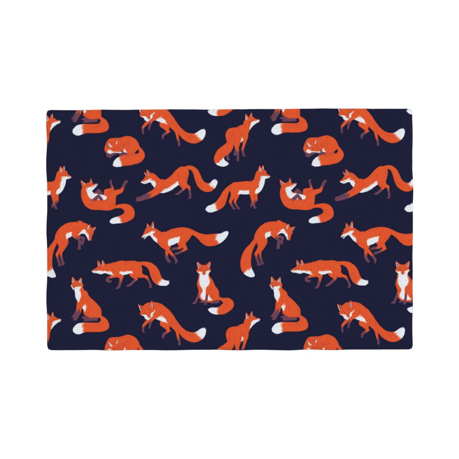 Placemats Set of 4 / 6, Foxes In Different Poses Placemats for Dining ...
