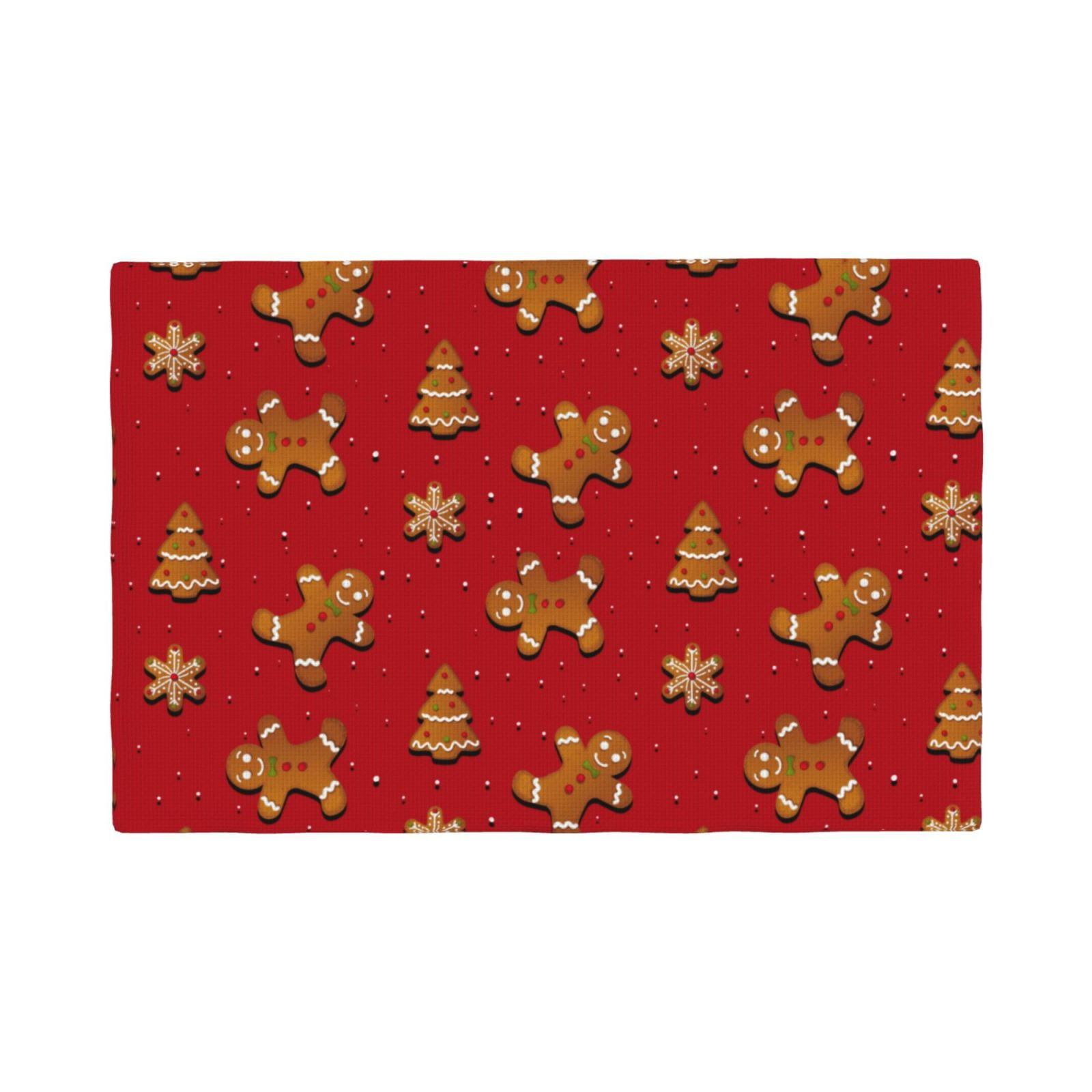 Placemats Set of 4 / 6, Gingerbread Man Placemats for Dining Table ...