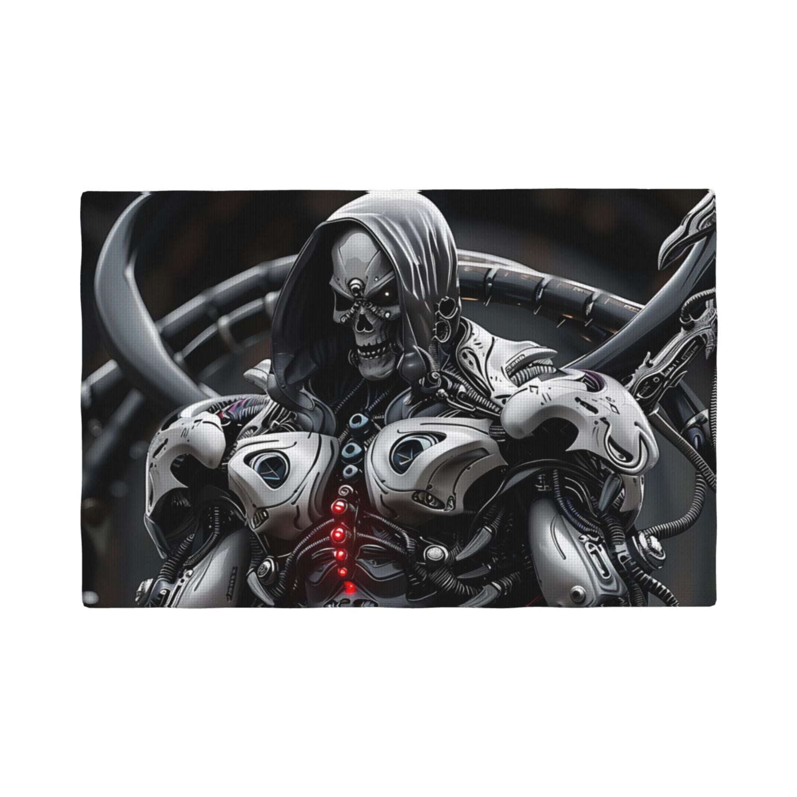 Placemats Set of 4 / 6, Mecha Skeleton Warrior Placemats for Dining ...