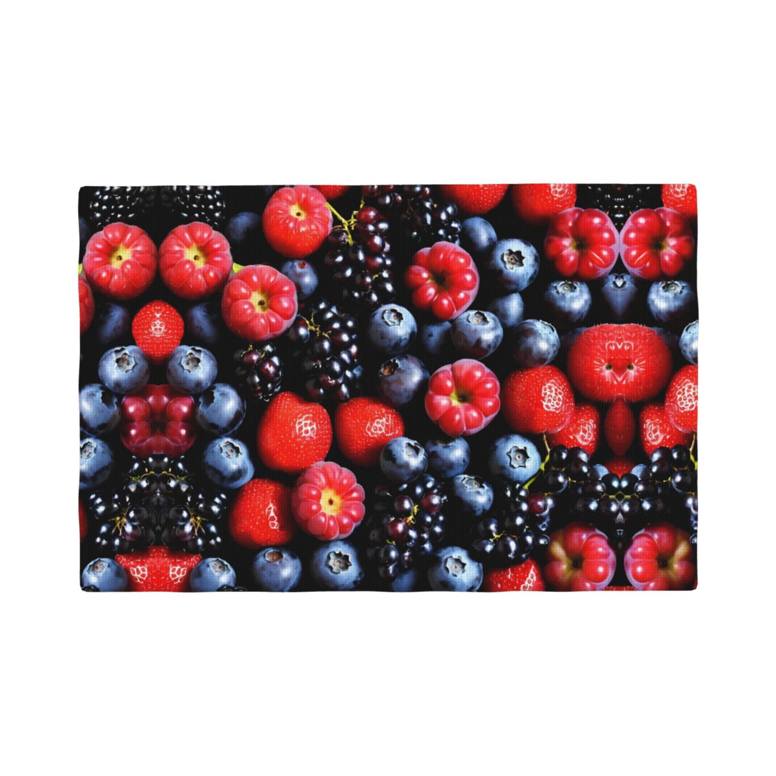 Placemats Set of 4 / 6, Variety Of Fruits And Berries Placemats for ...