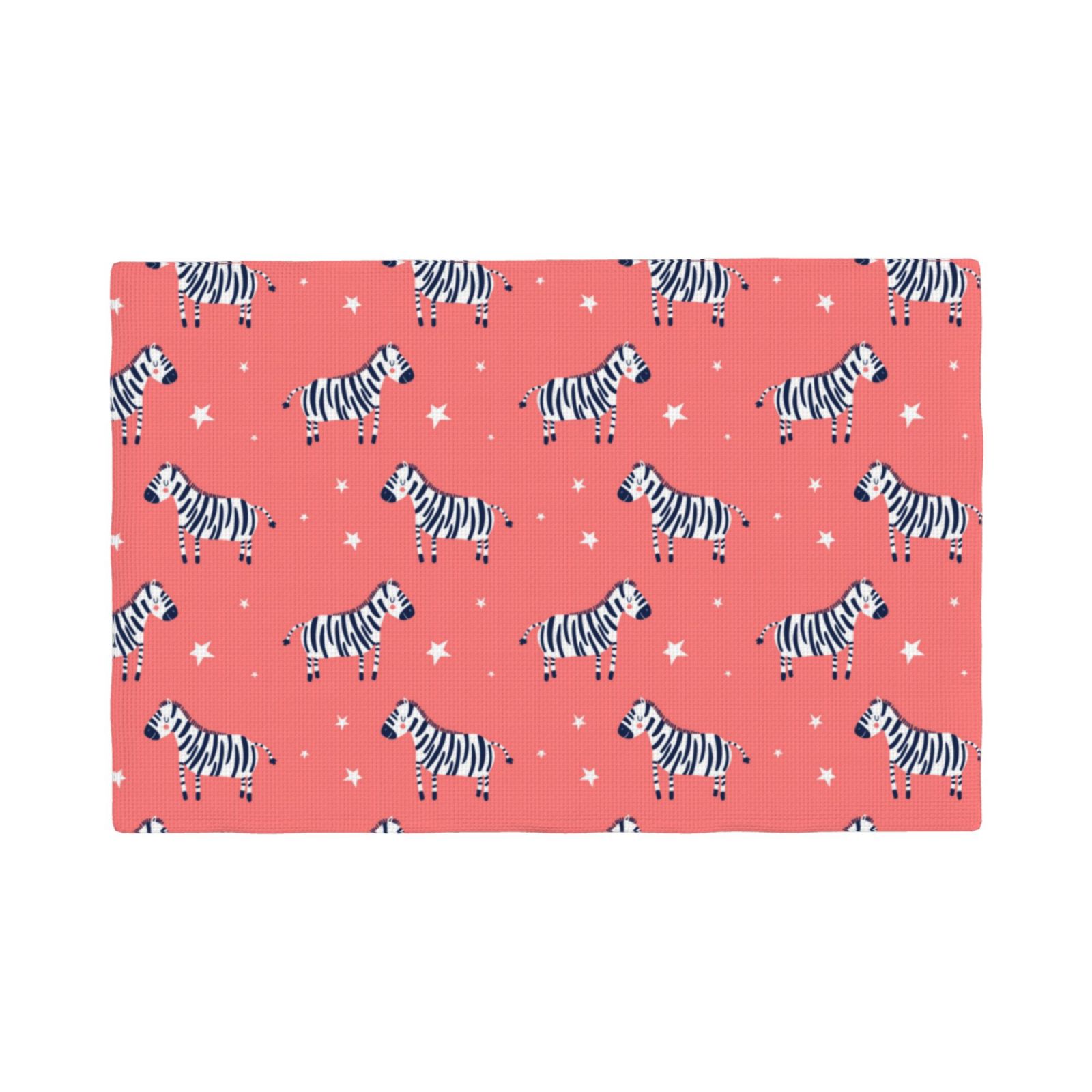 Placemats Set of 4 / 6, zebra star cartoon cute Placemats for Dining ...