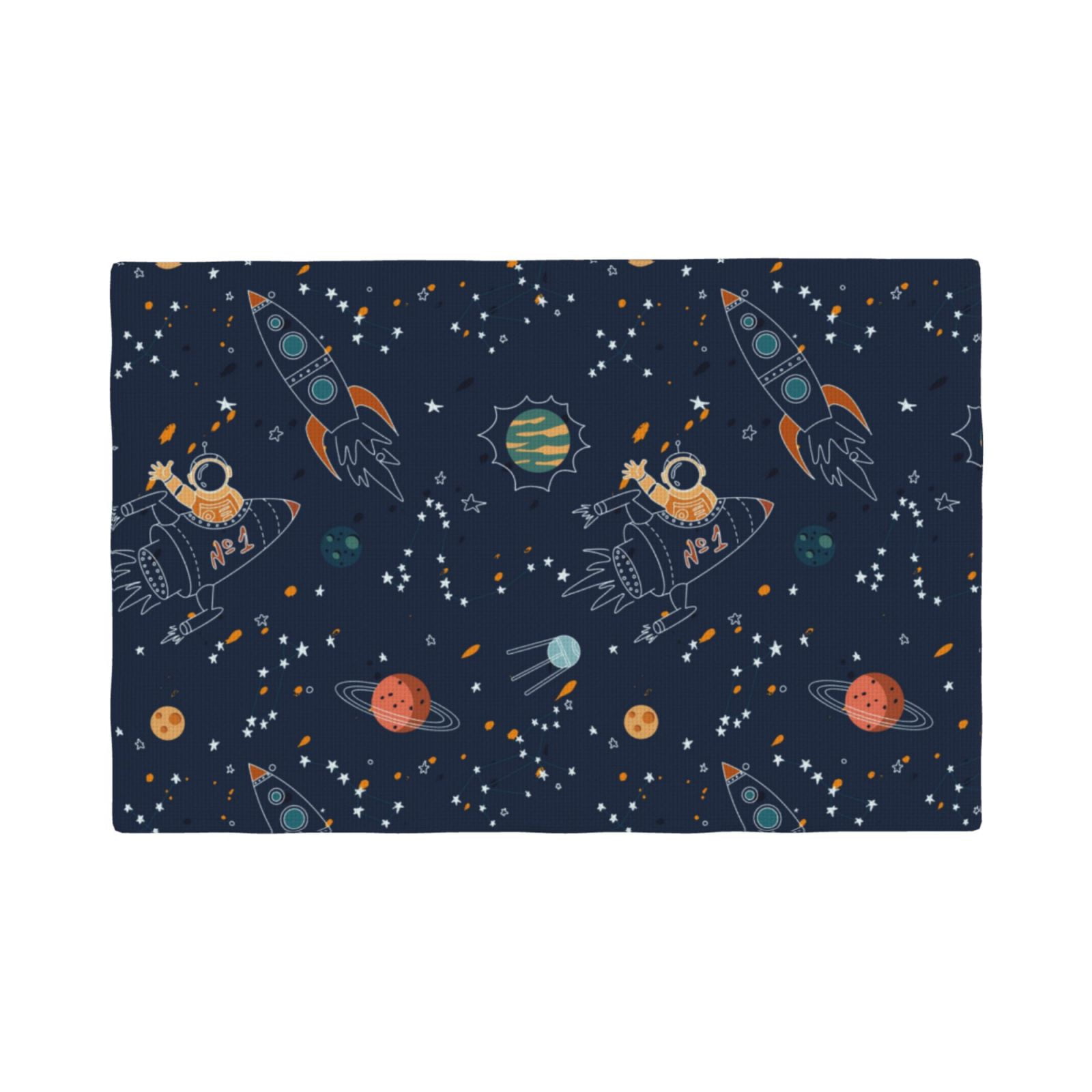 Placemats Set of 4, Cartoon Space Planets Place mats for Dining Table ...