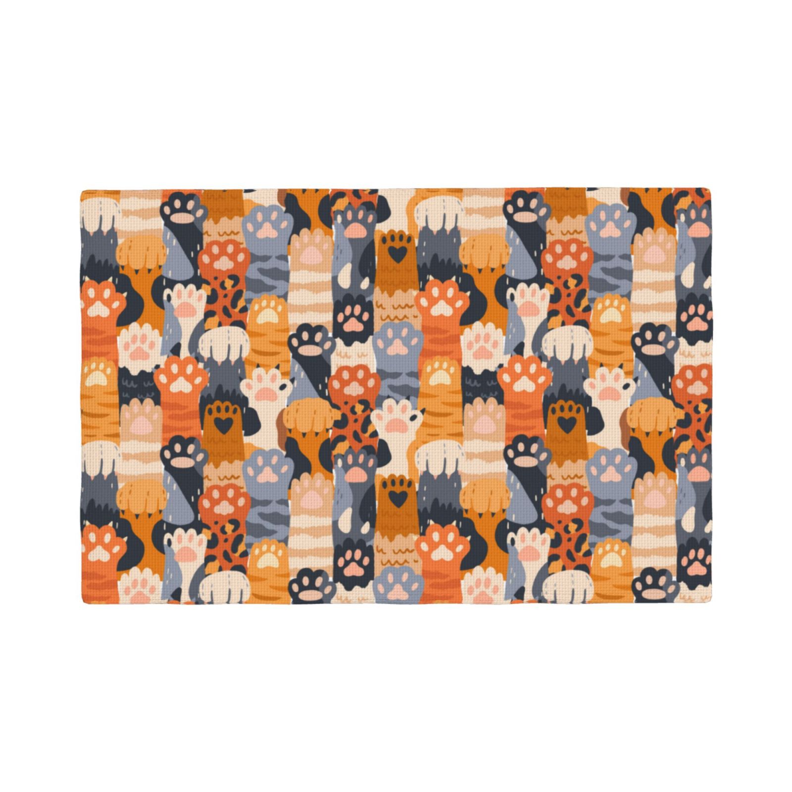 Placemats Set of 4, Cat Paws Place mats for Dining Table Indoor/Outdoor ...