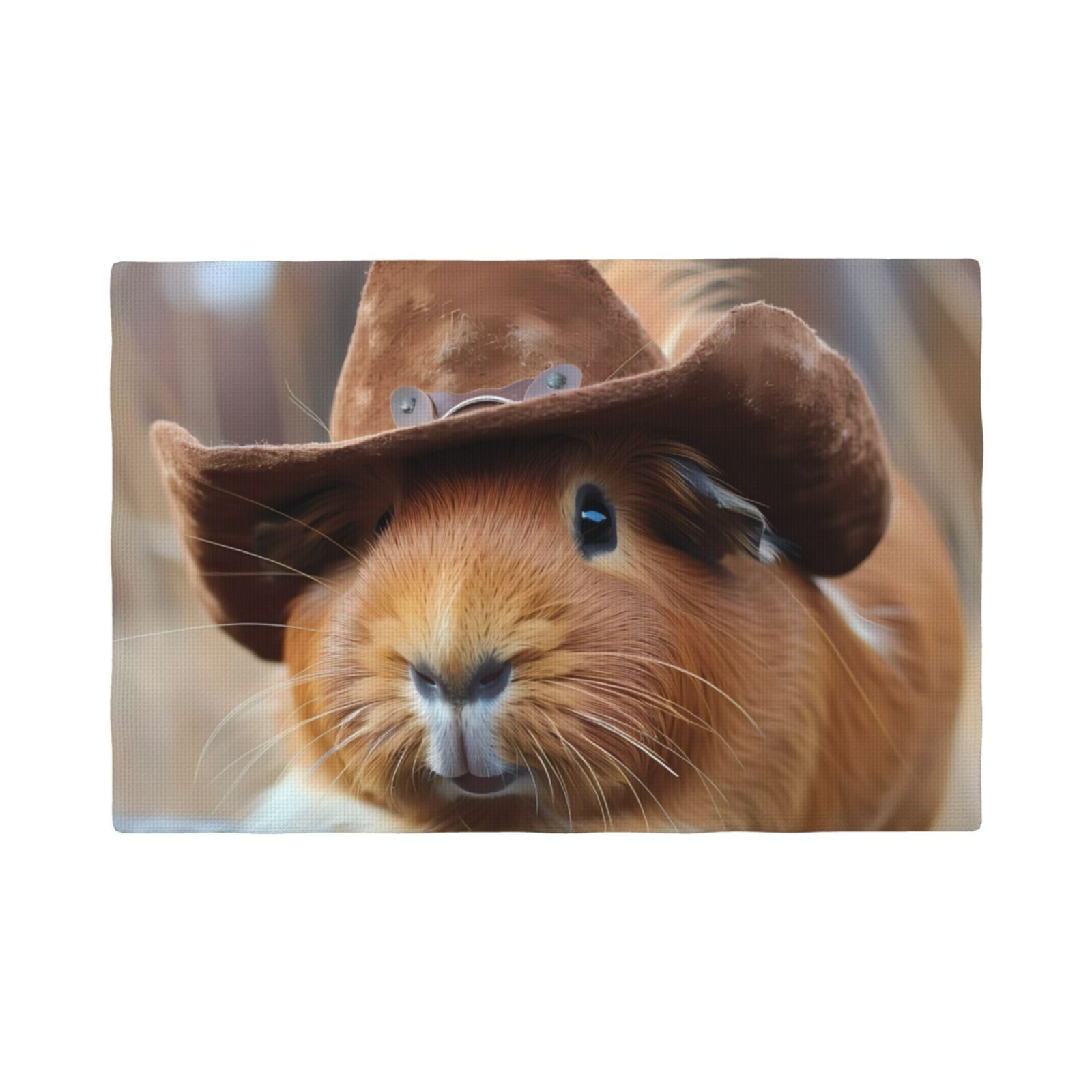 Placemats Set of 4 Cowboy Hat Guinea Pig Heat Resistant Non - Slip ...