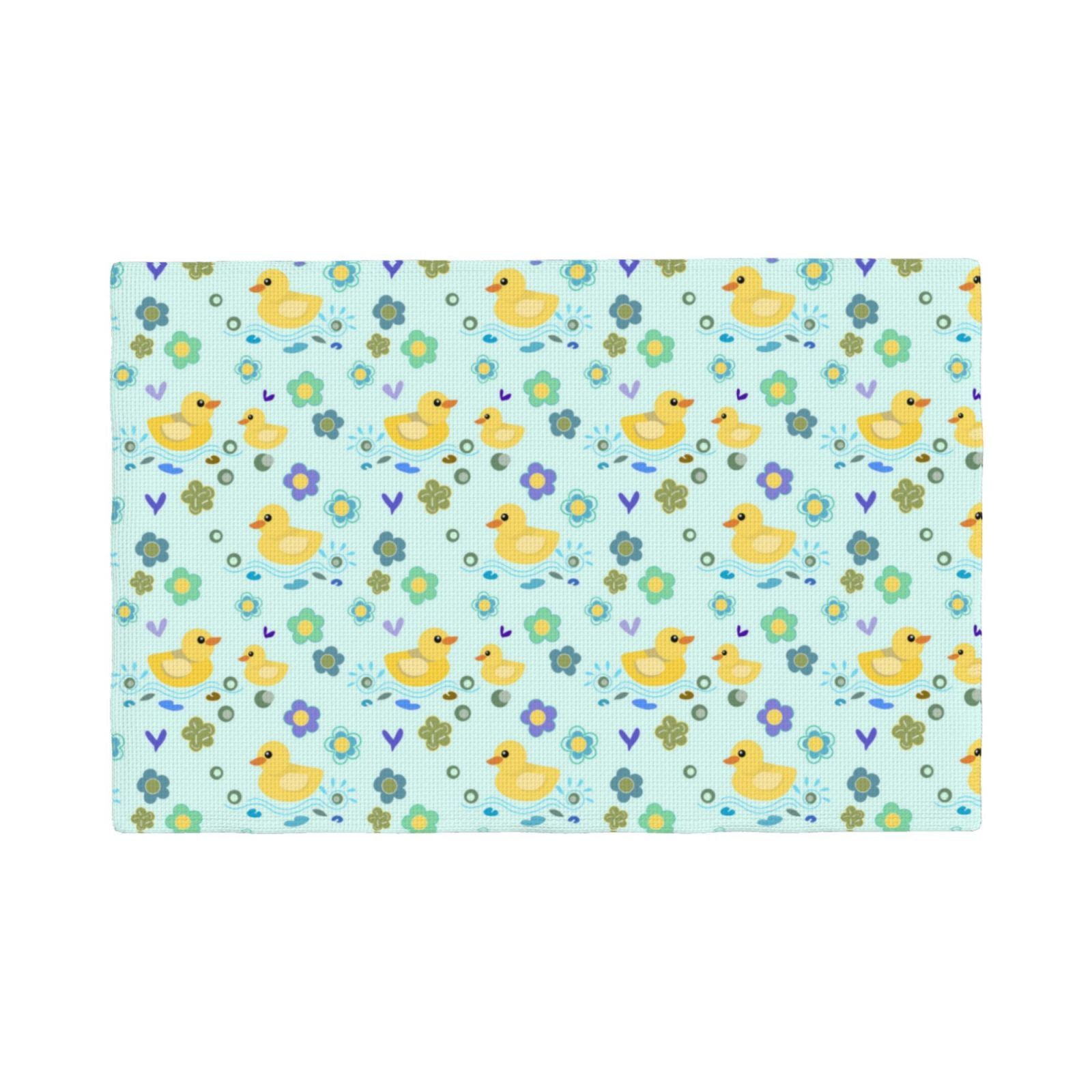 Placemats Set of 4, Duck Cartoon Place mats for Dining Table Indoor ...