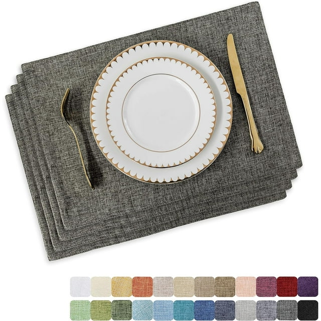 Placemats Set of 4 Heat Resistant Dining Table Place Mats Plate Mat ...