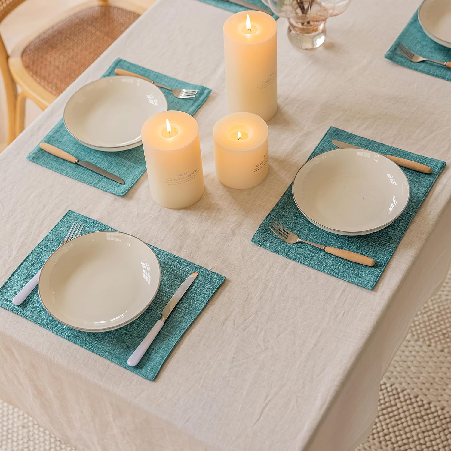 Placemats Set of 4 Heat Resistant Dining Table Place Mats Plate Mat ...