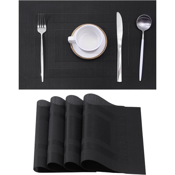 Placemats Set of 4 - Heat Resistant Non-Slip Place mats for Dining ...