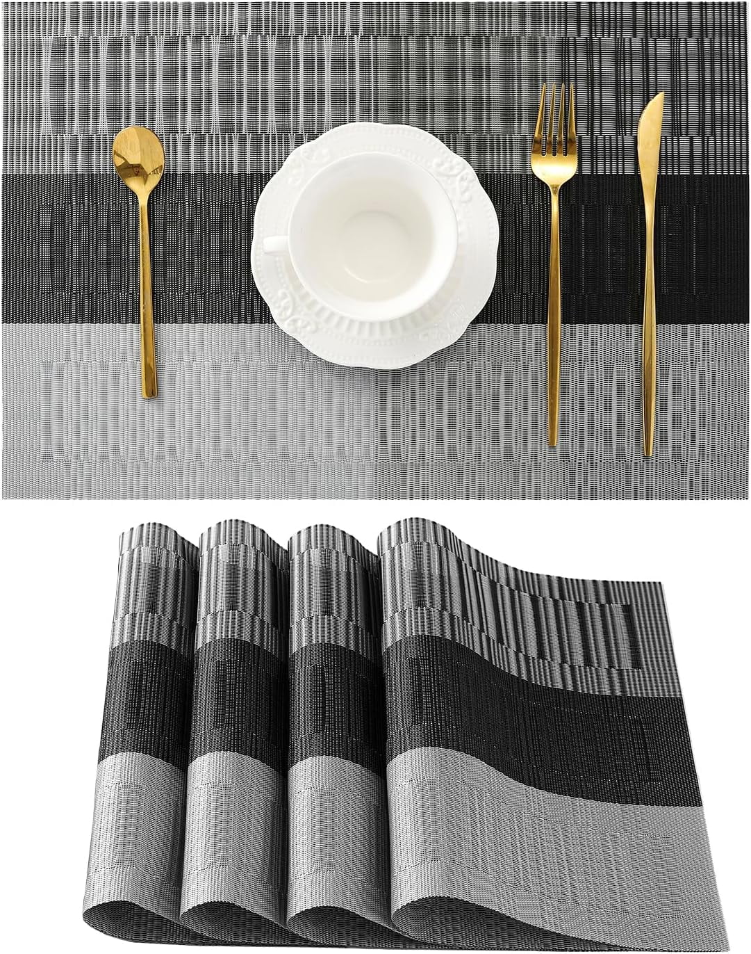 Placemats Set of 4 - Heat Resistant Non-Slip Place mats for Dining ...