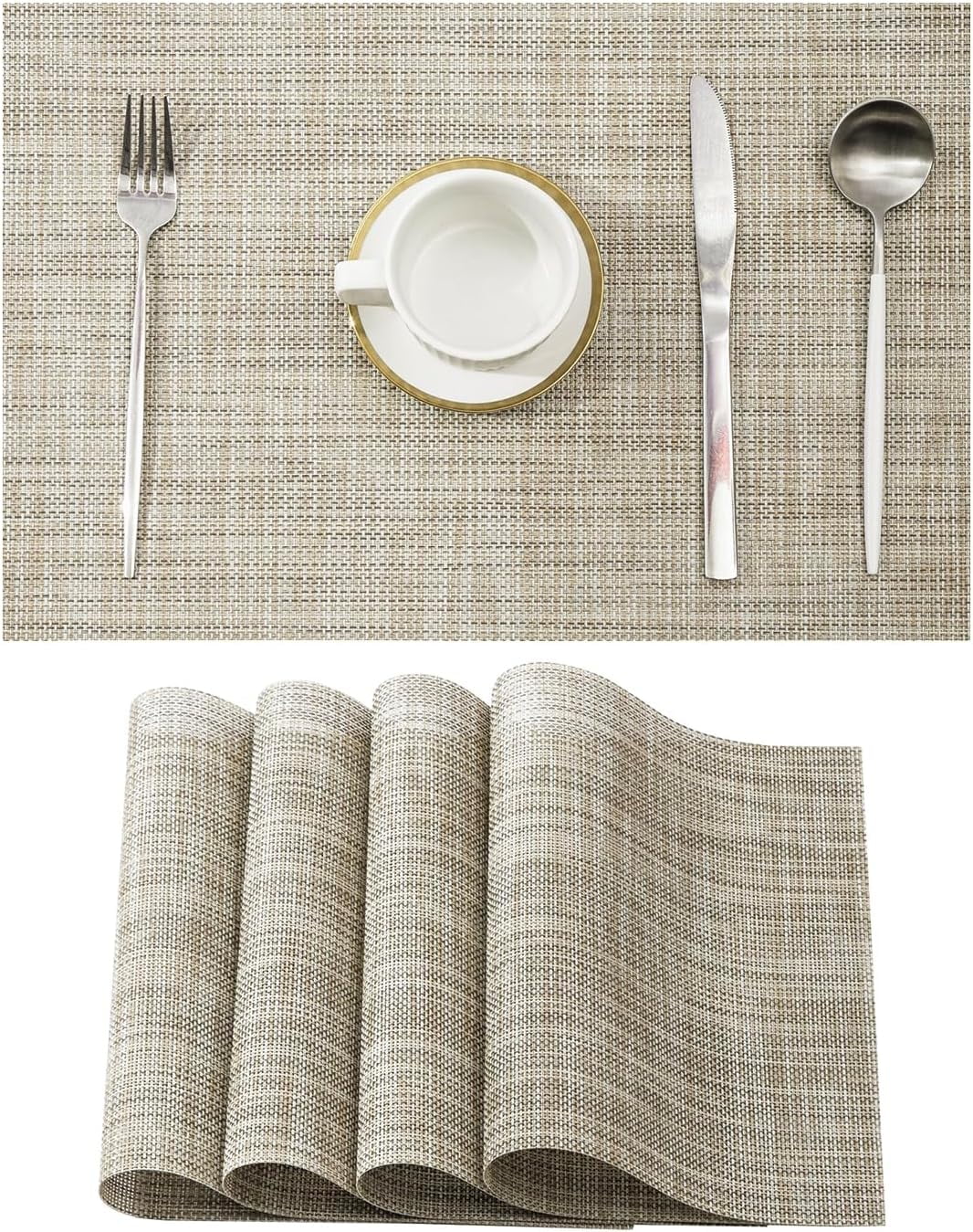 Placemats Set of 4 - Heat Resistant Non-Slip Place mats for Dining ...