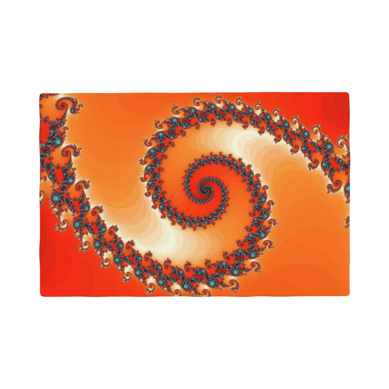 Placemats Set of 4, Orange Rotating Place mats for Dining Table Indoor ...