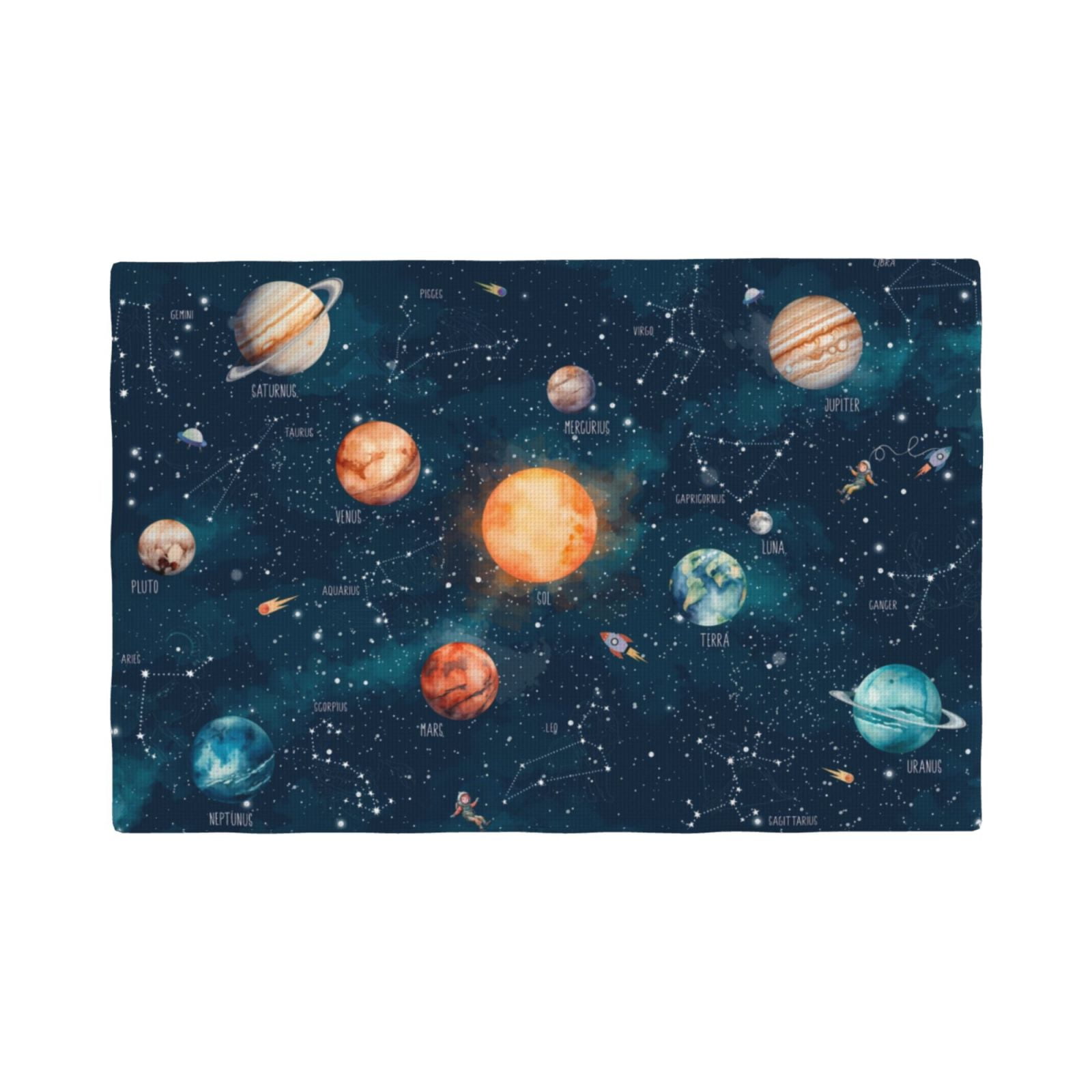 Placemats Set of 4, Solar System And Planets Place mats for Dining ...