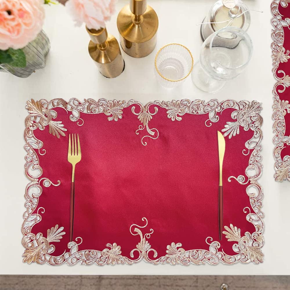 Placemats Set of 4 for European Dining Table, Table Placemats ...