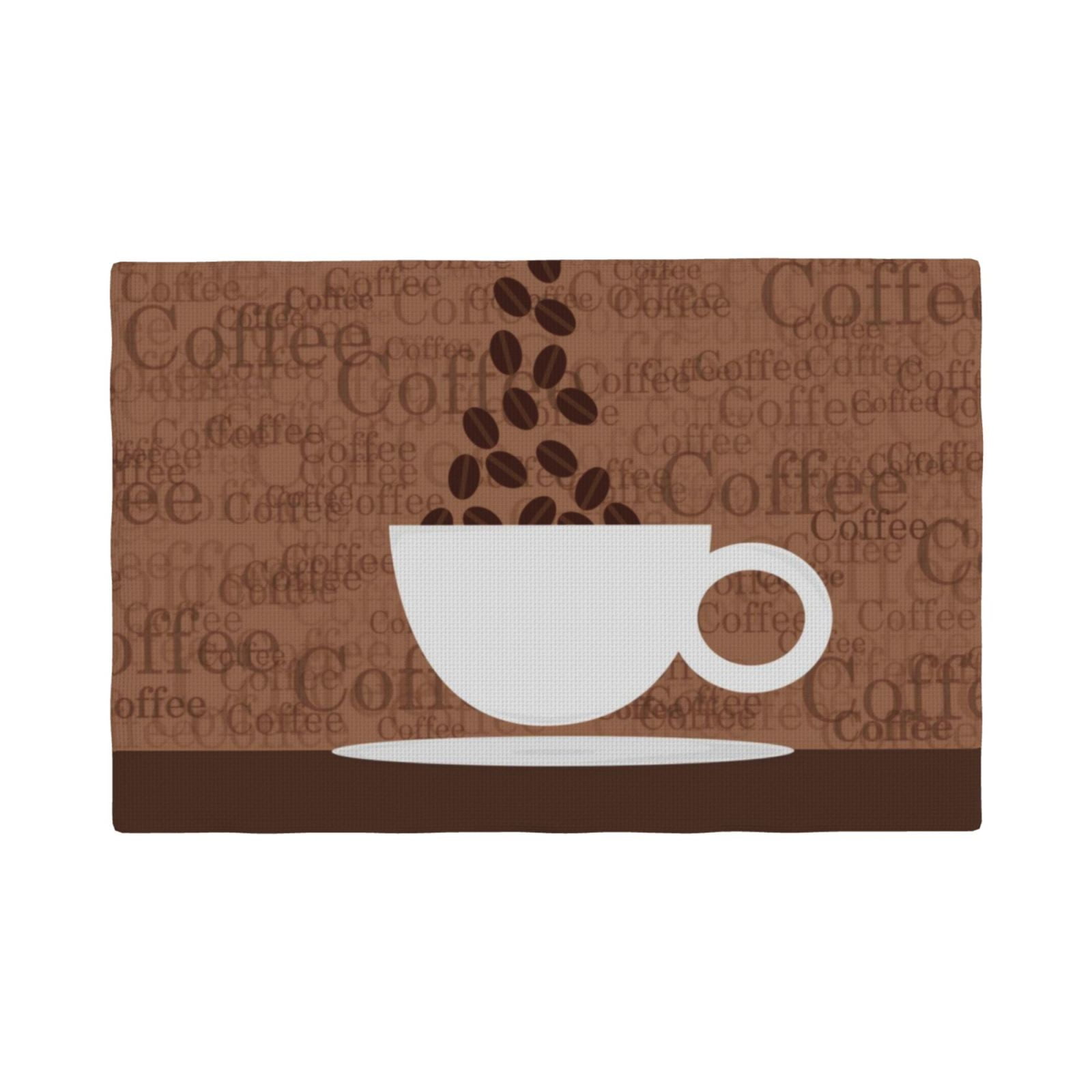 Placemats Set of 6, Coffee Cafe Cup Place mats for Dining Table Indoor ...