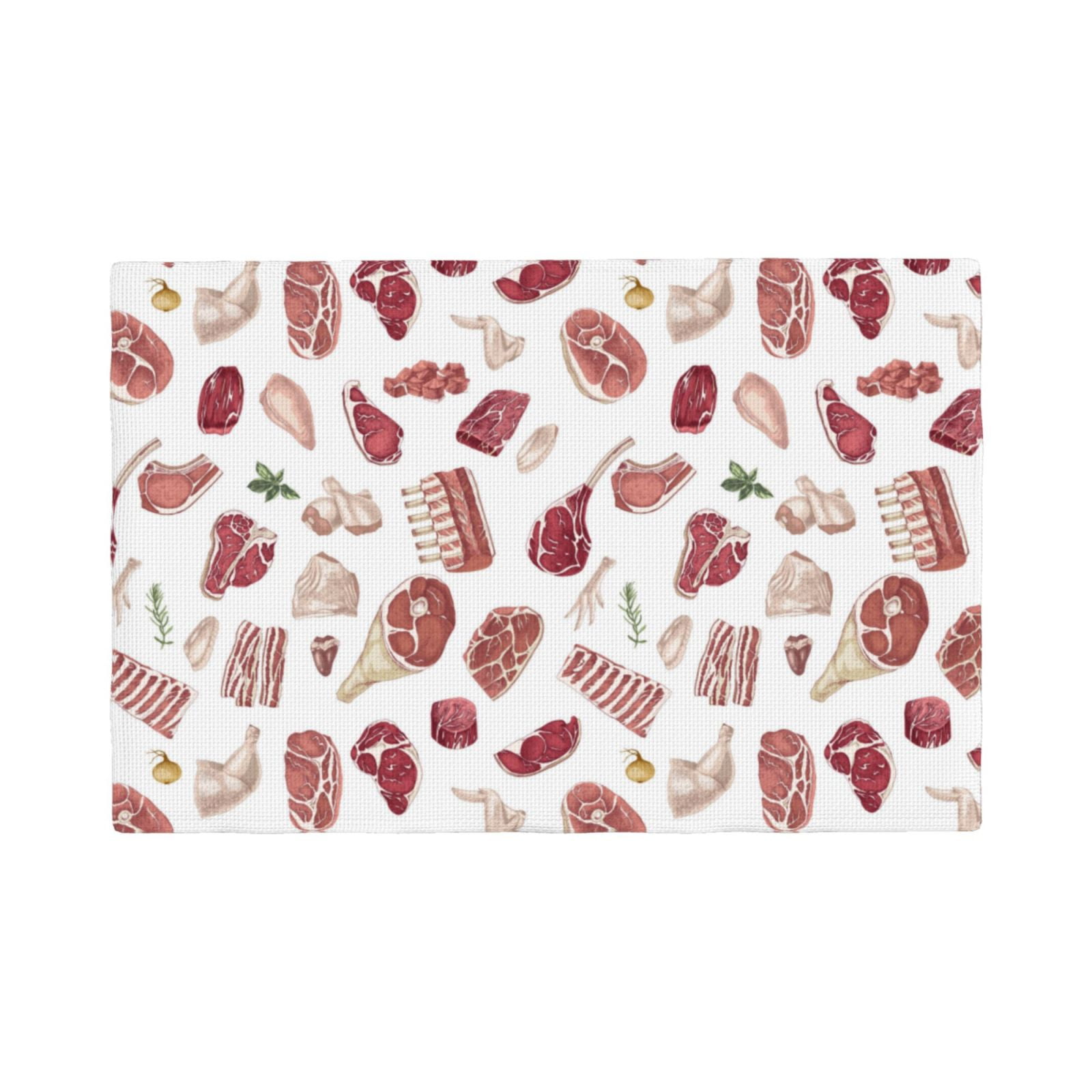 Placemats Set of 6, Different Meat Place mats for Dining Table Indoor ...