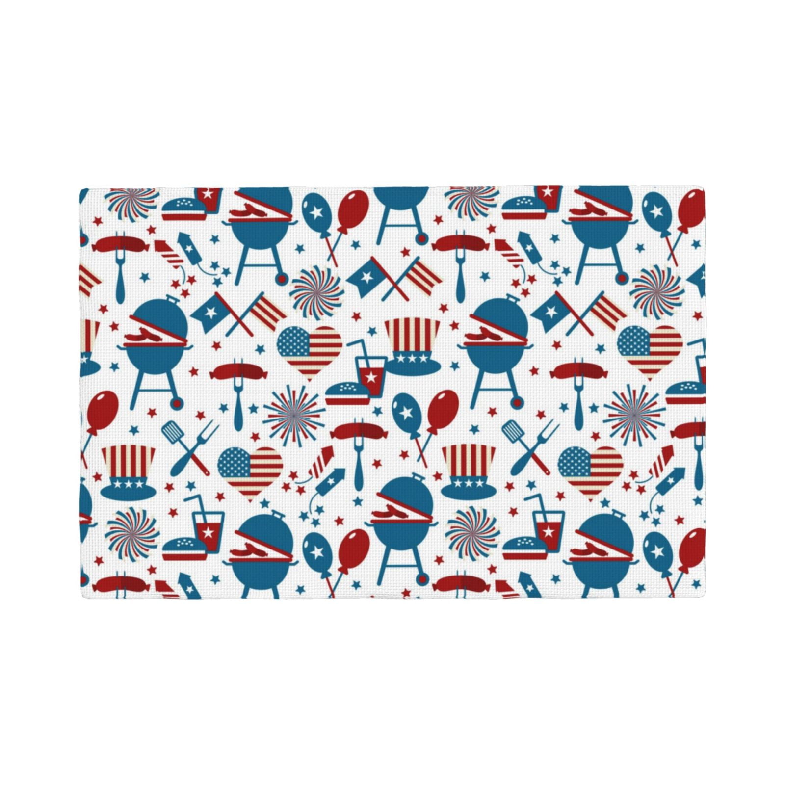 Placemats Set of 6, Fourth Of July Party Place mats for Dining Table ...