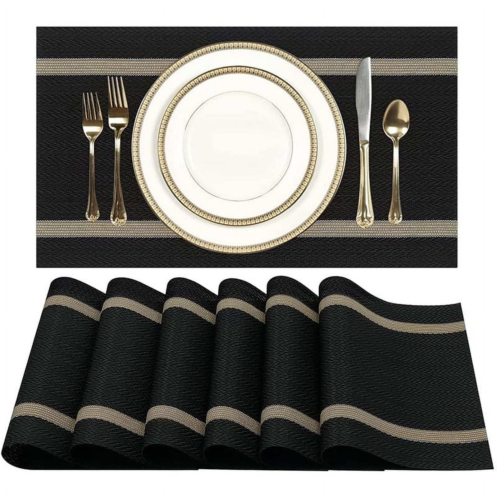"Walmart Placemats Set of 6, PVC Heat & Stain Resistant, Washable ...