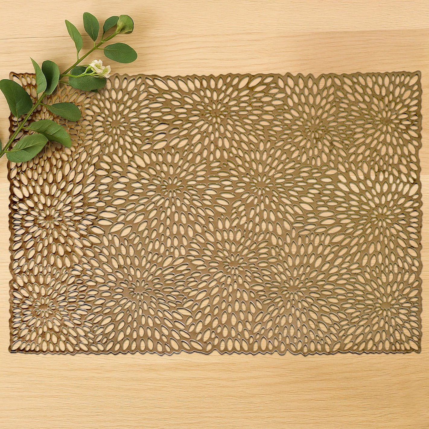 Placemats Set of 6 for Dining Table, Table Placemats, Rectangular PVC ...