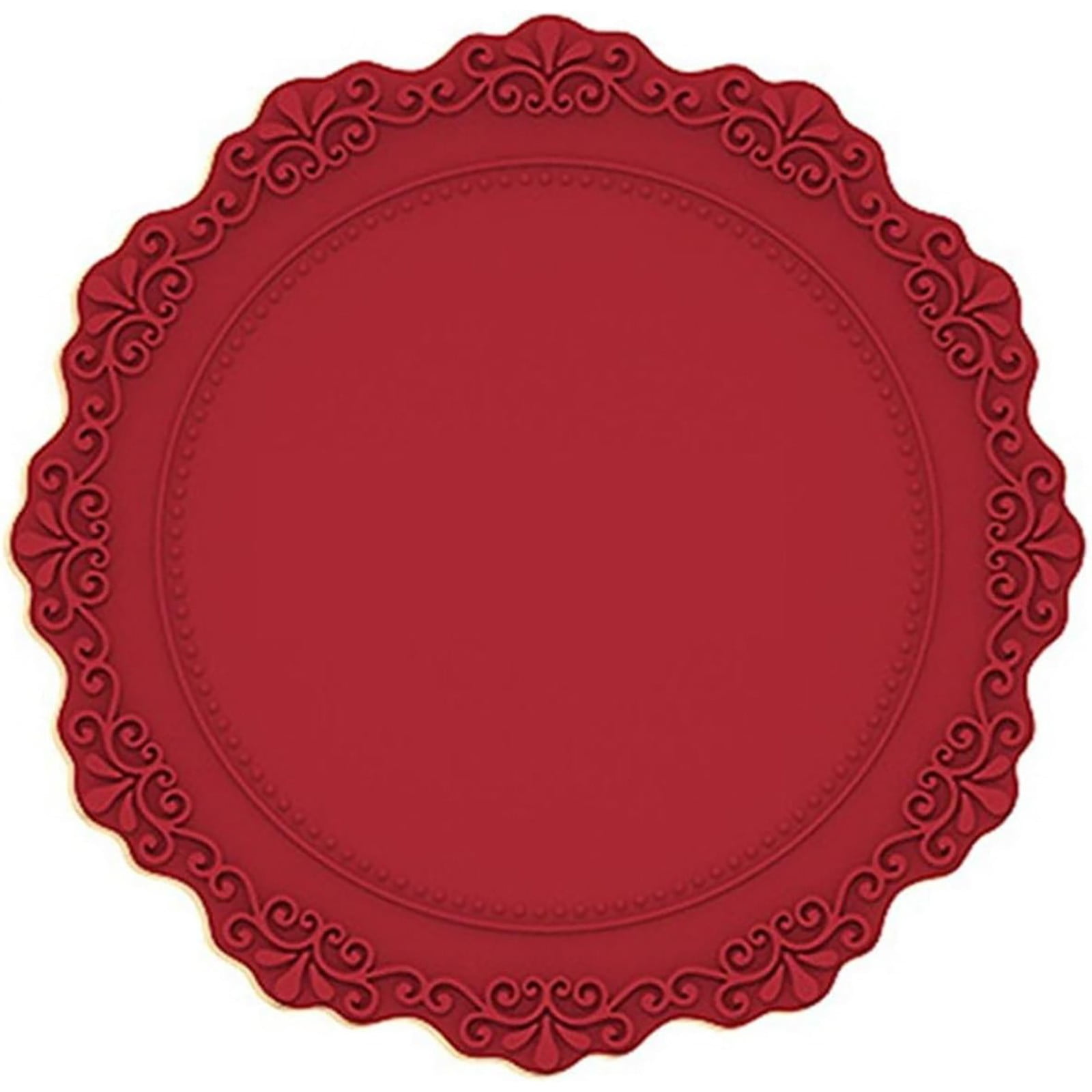 Placemats, Tyeign Luxury Silicone Placemat with Lace Flower Design Easy ...