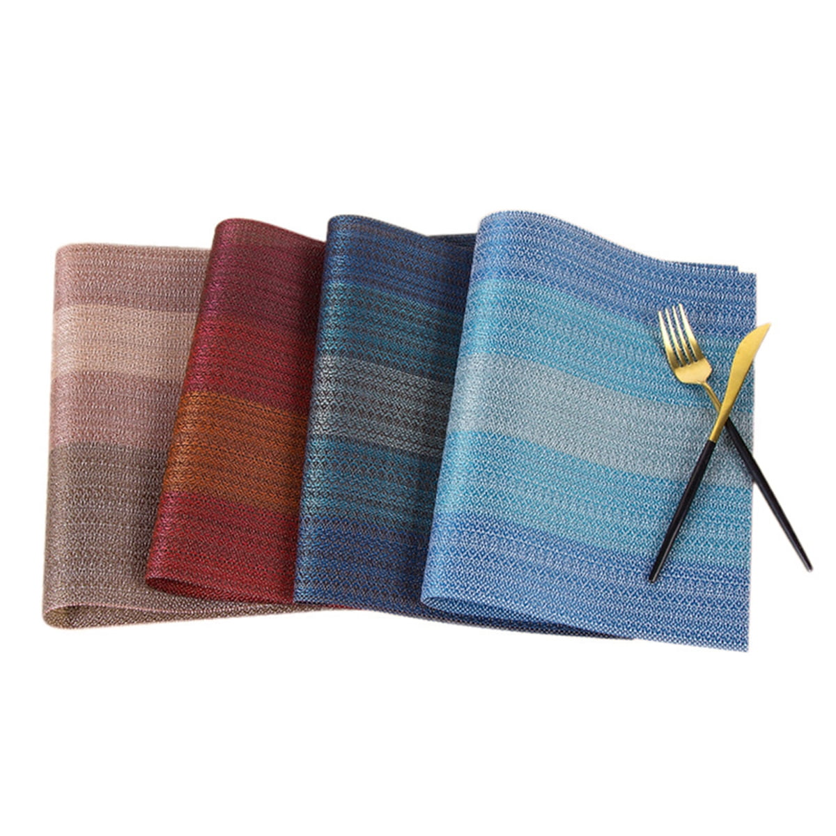 Placemats Washable & Easy to Clean PVC Kitchen Table Placemats Heat ...