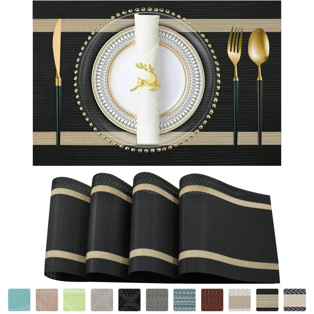 Placemats, Woven Cross Weave Place Mats for Dining Table Mats, PVC ...