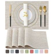 RAY STAR Placemats Set of 4, Vinyl Washable Wipeable Place Mats ...