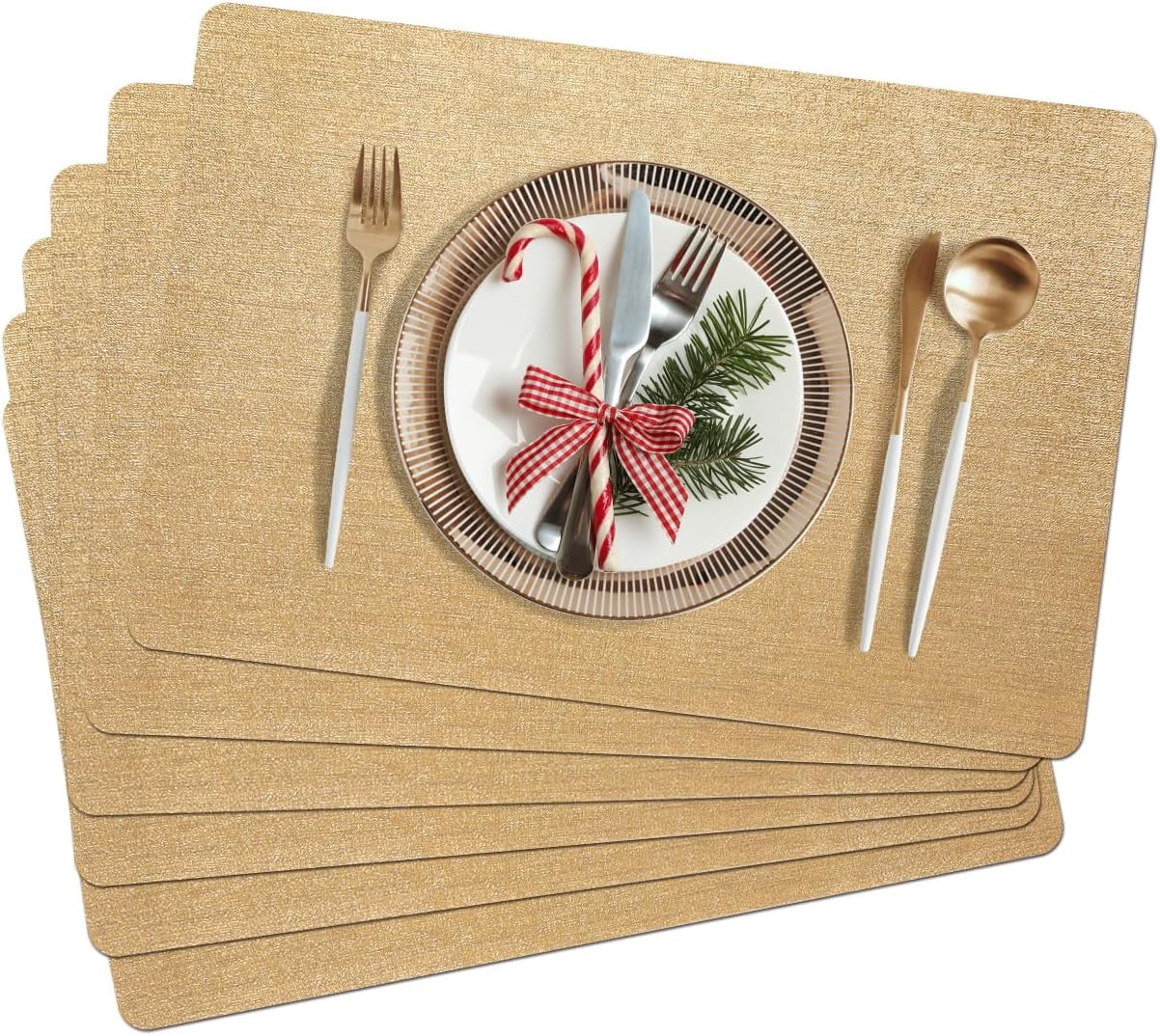 Placemats for Dining Table Set of 8/6, Heat-Resistant Placemat Washable ...