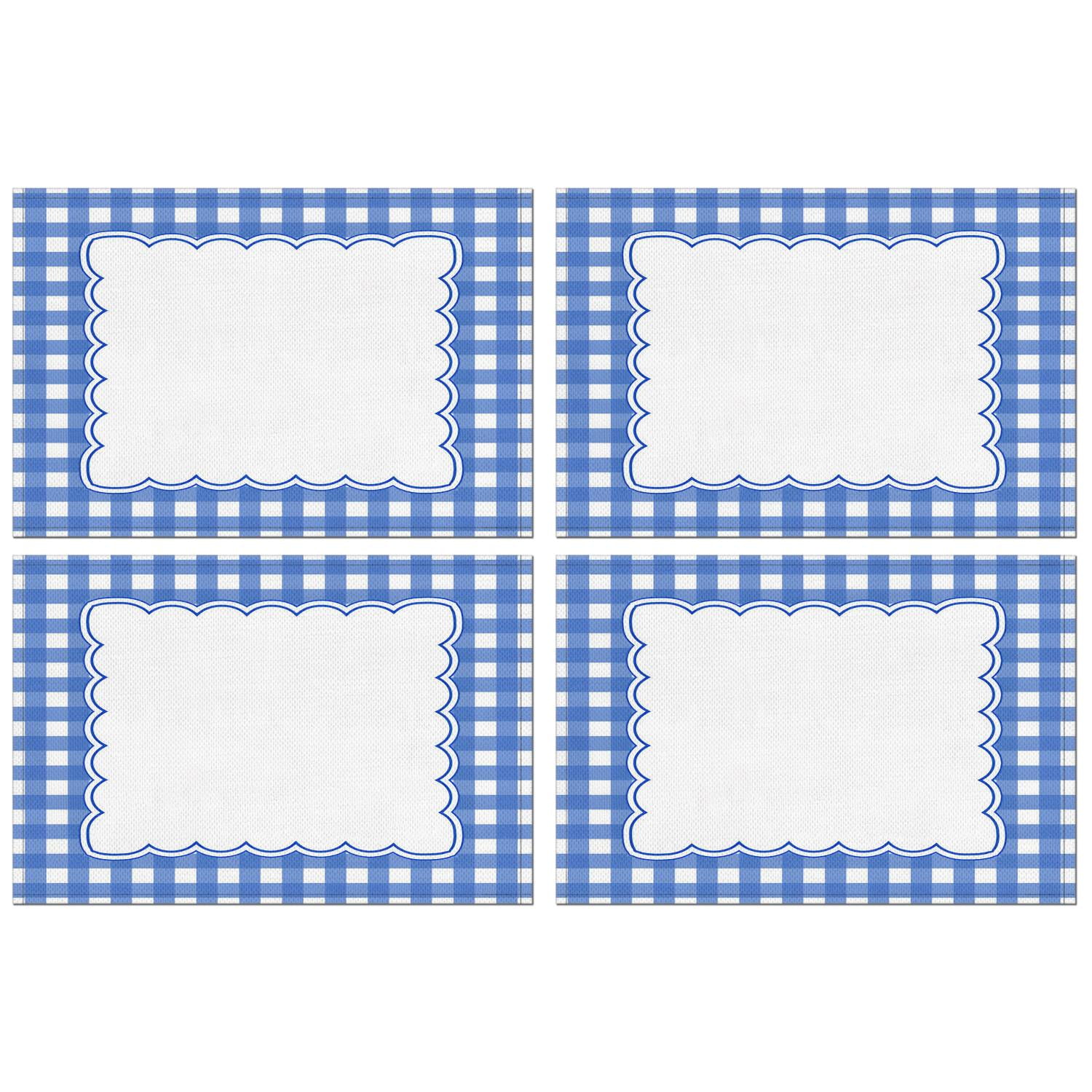 Placemats for Dining Table Summer Checkered Picnic BBQ Table Place Mat ...