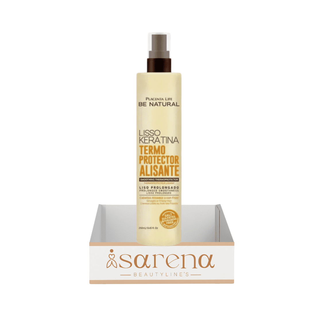 Placenta Life Be Natural Lisso Keratina Smoothing Thermoprotector for Straight or Frizzy Hair ...