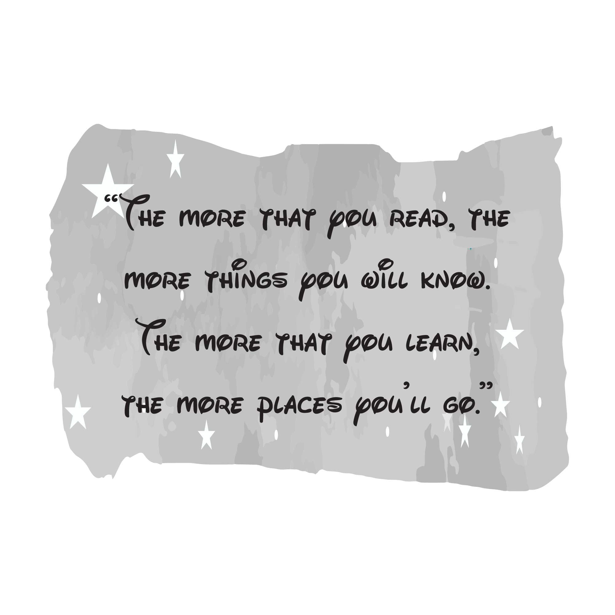 The More Places You'll Go More You Read More You Know Inspiring Quote ...
