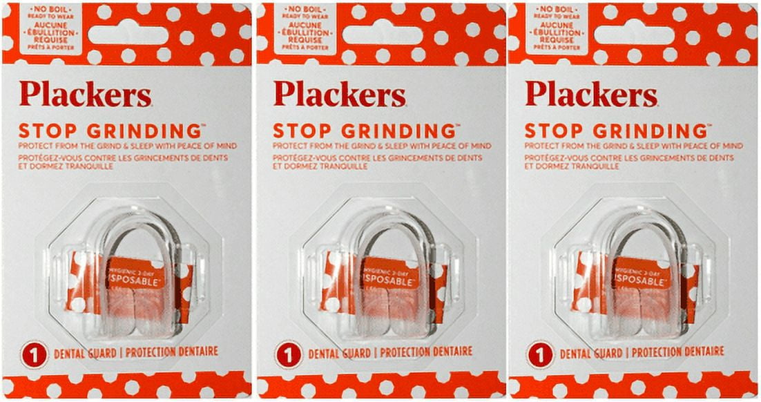 Plackers 3-pack Hygienic Dental Night Protector, for People Who Grind ...