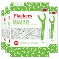 Plackers Micro Mint Dental Floss Picks, Back Teeth, 75 Count, Pack of 4 ...