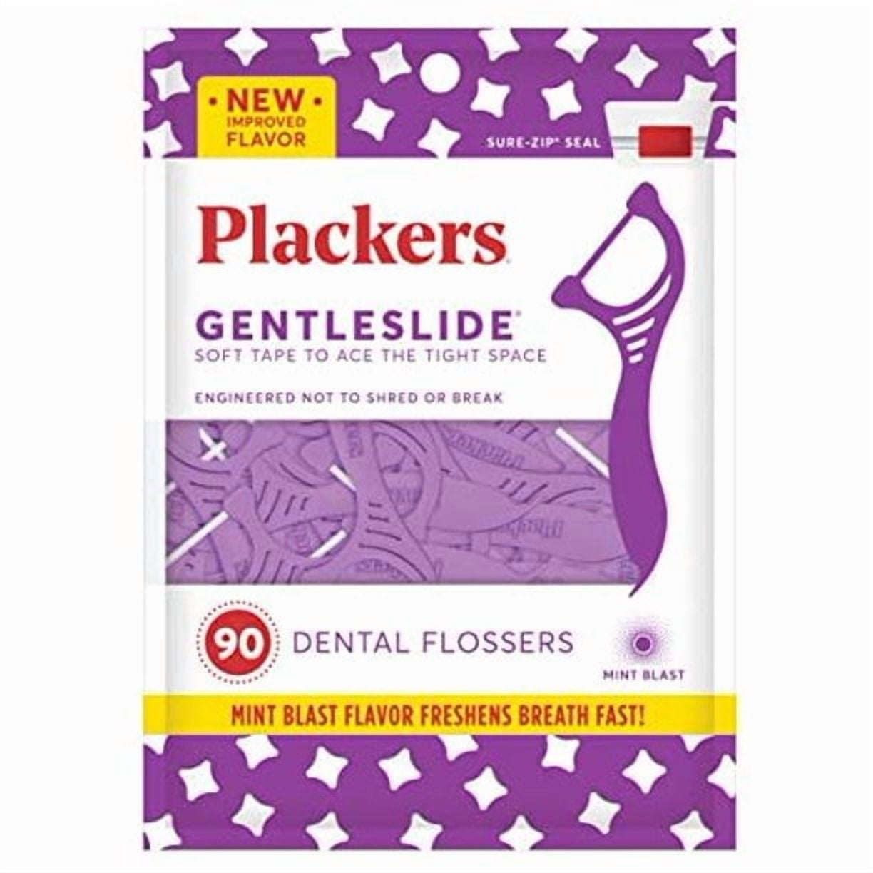 Plackers Gentleslide Dental Floss Picks, 90 Count, Purple - Walmart.com