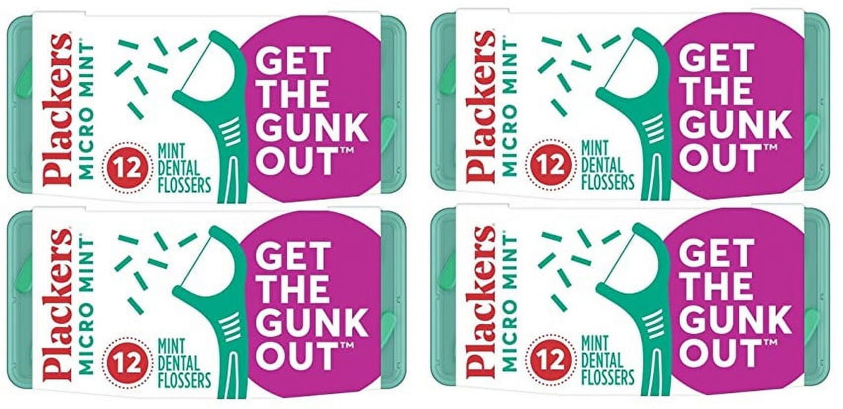 Plackers Micro Dental Floss, 12 Count with Travel Case for Healthy Gums ...