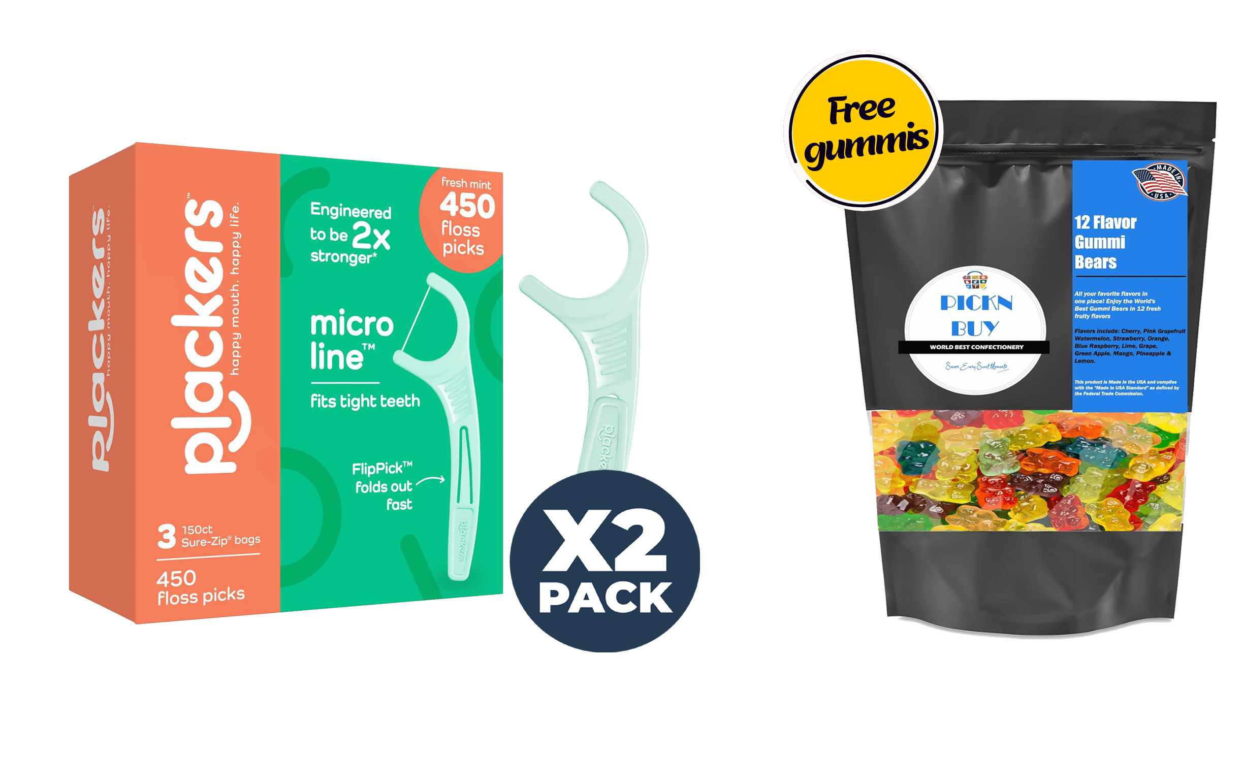 Plackers Micro Line Dental Floss Picks, Mint. - Walmart.com