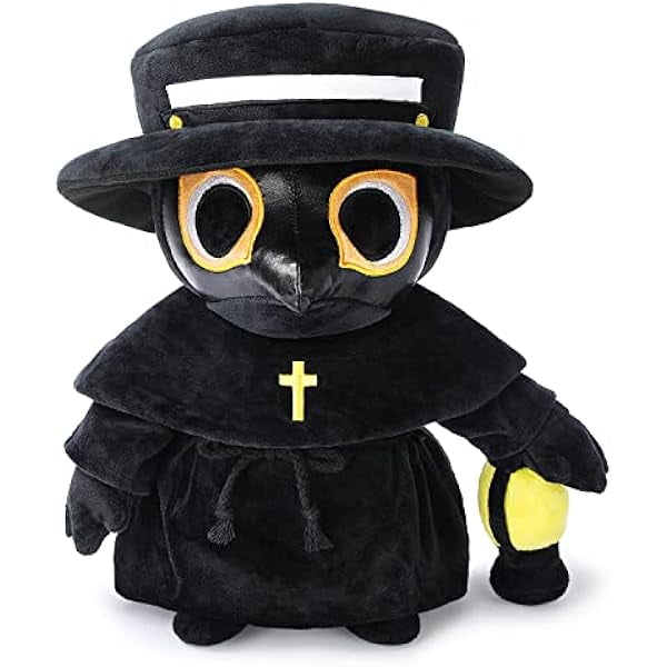 Plague Doctor Plush Toy, 16" Big Weighted Spook Cute Stuffed Plushie ...