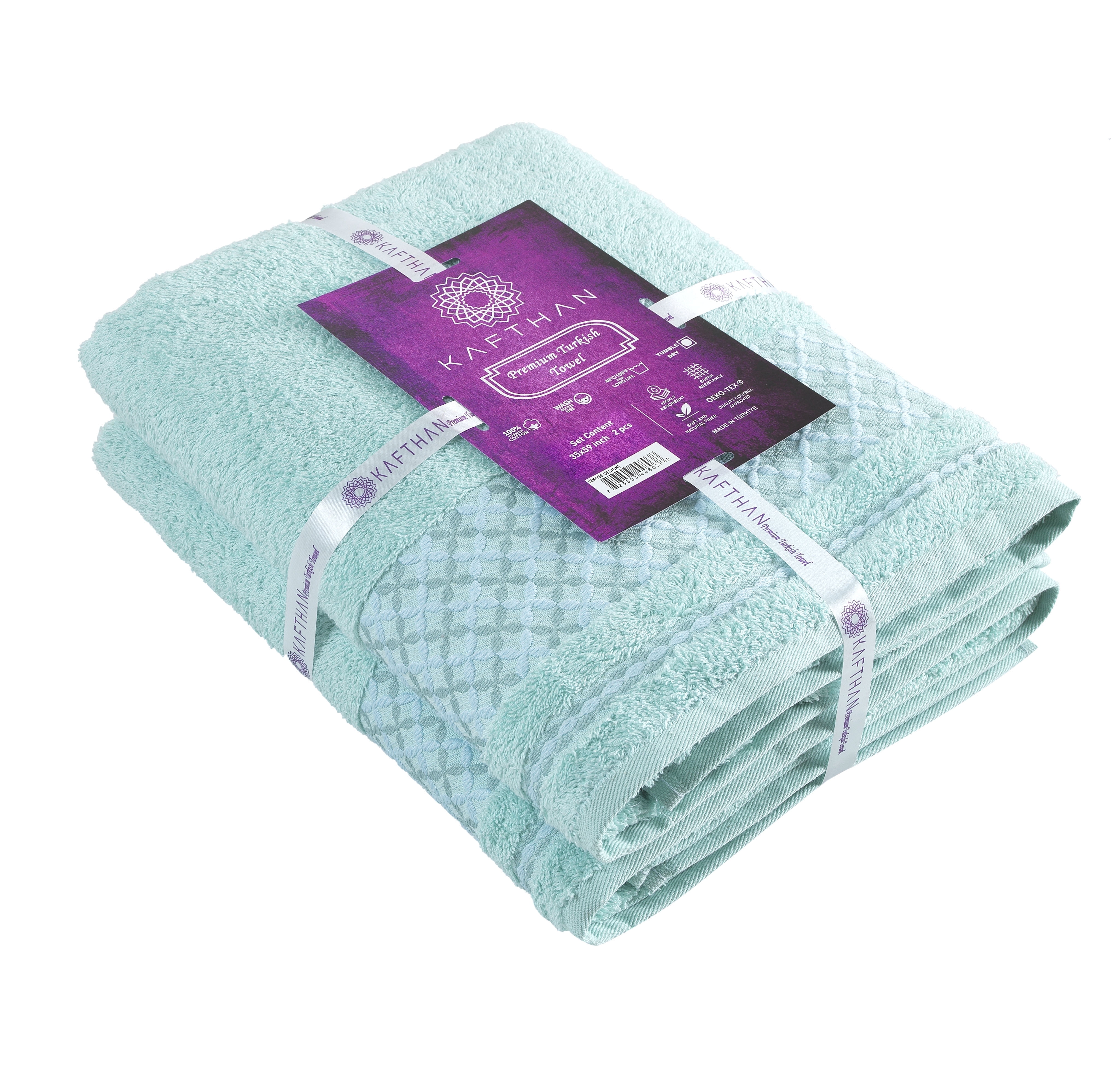 Plaid Bath Towel, Cotton Turkish Towels - Set of 2 - Walmart.com