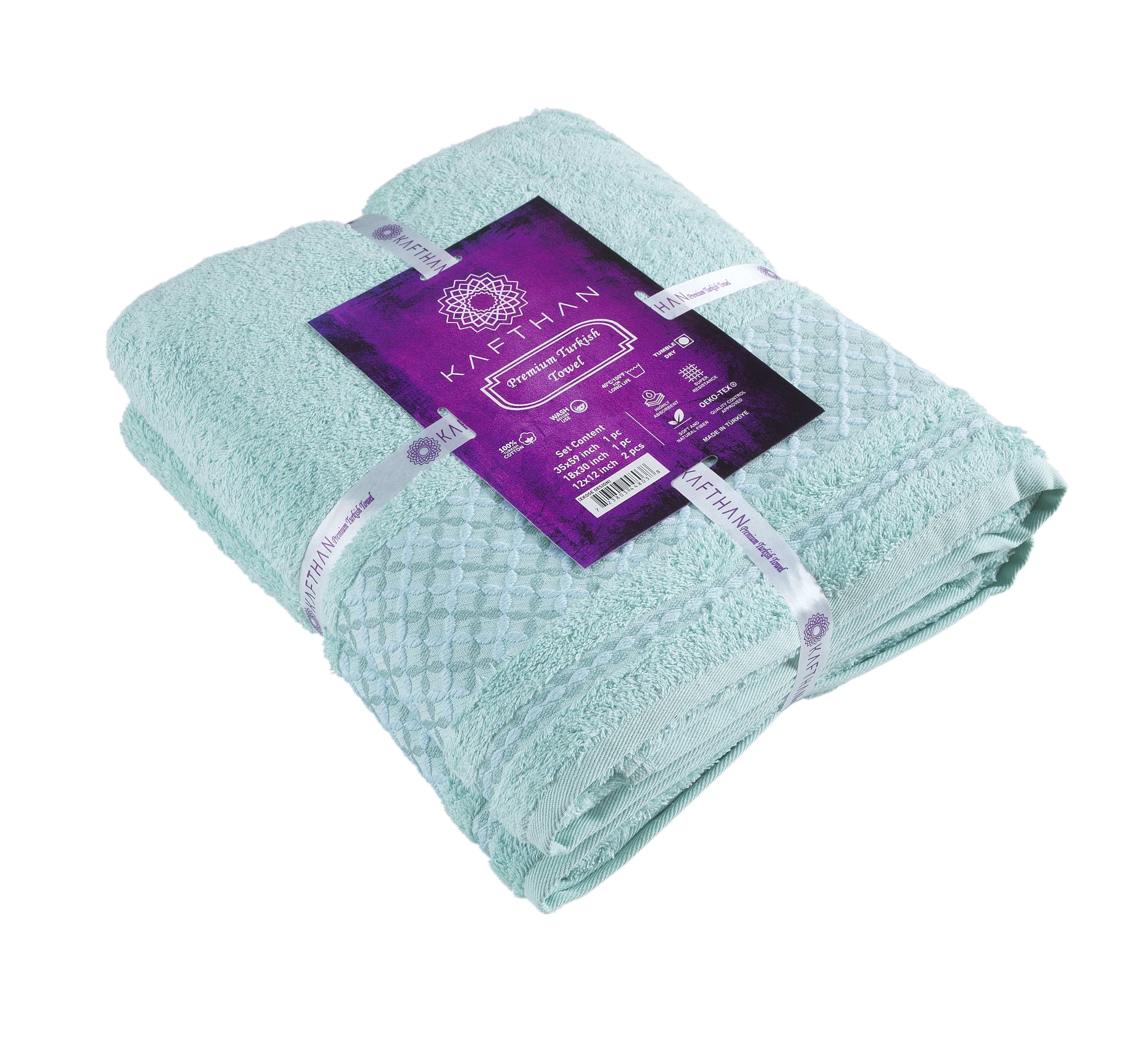 Plaid Bath Towel, Cotton Turkish Towels - Set of 4 - Walmart.com