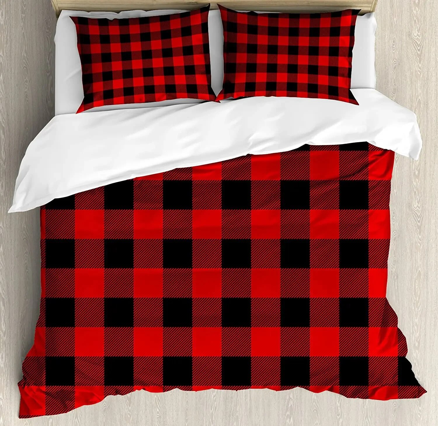 Plaid Bedding Set Comforter Duvet Cover Pillow Shams by Lumberjack ...