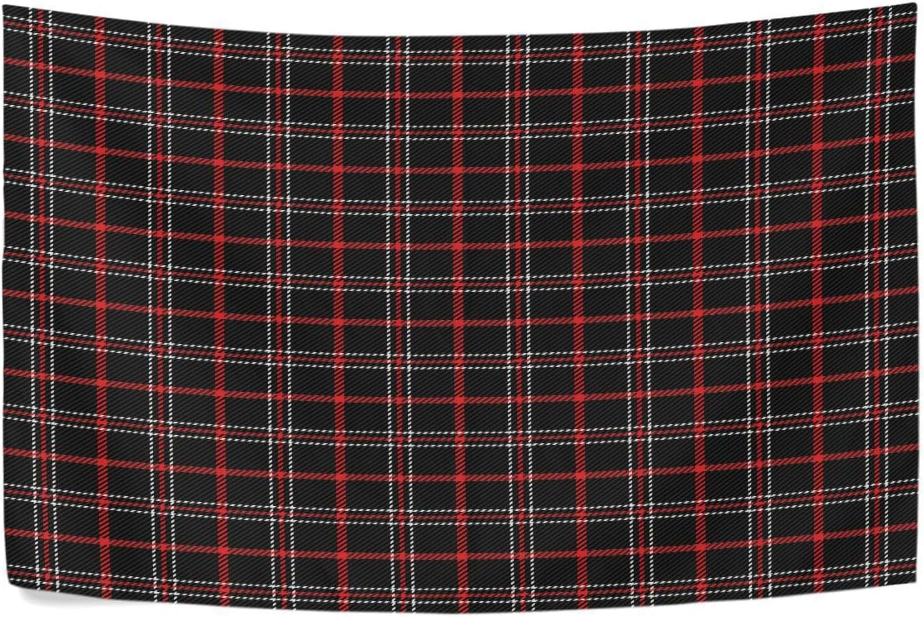 Plaid Black and Red Tapestry Aesthetic Tapestry Wall Hanging 60" x 40 ...