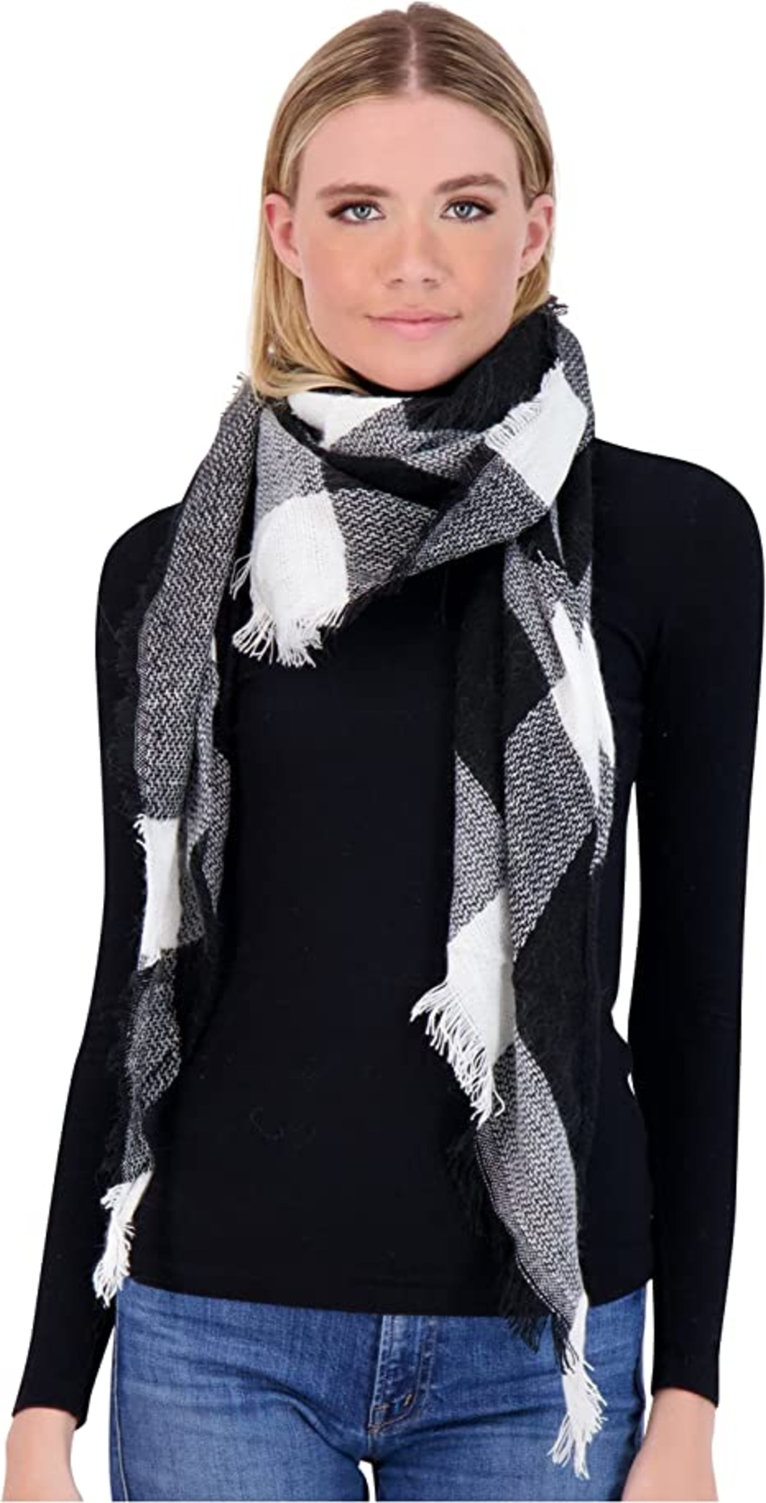 Walmart Plaid Blanket Scarf, Winter Warm, Lightweight, Oversized Tartan ...