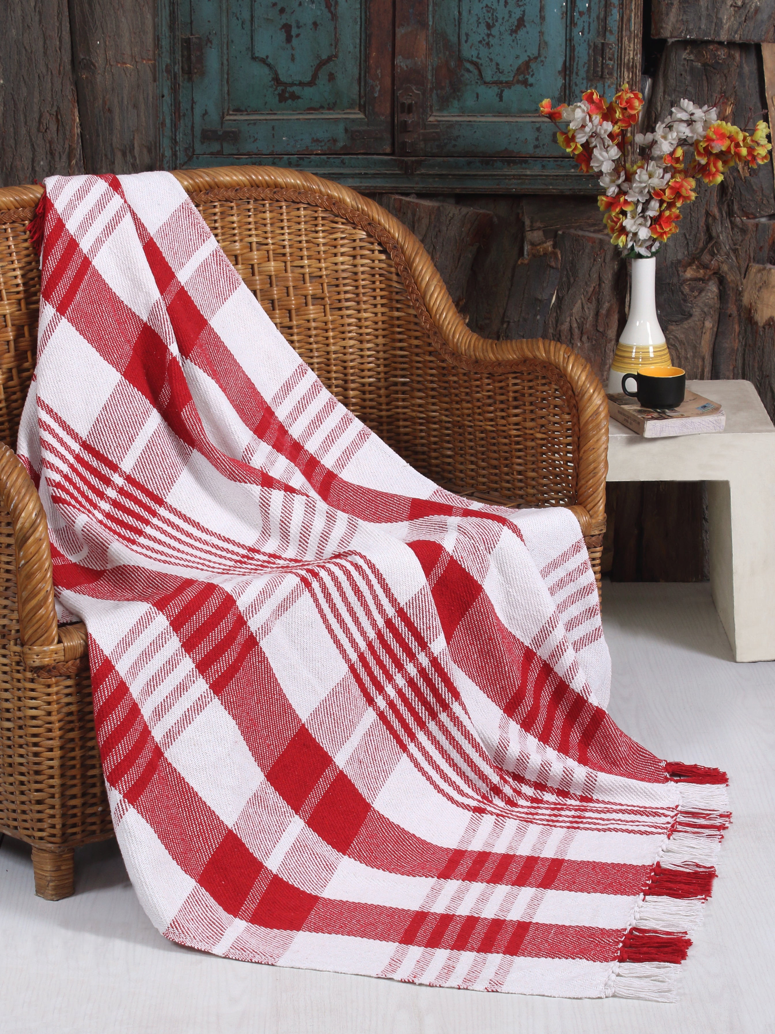 Plaid Buffalo Checker Plaid Throw Blanket Soft Cotton for Sofa Couch ...