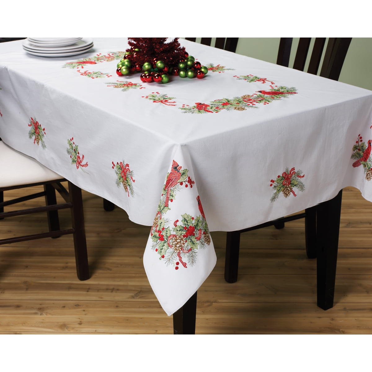 Plaid Cardinal Tablecloth - 60" x 90" - Walmart.com