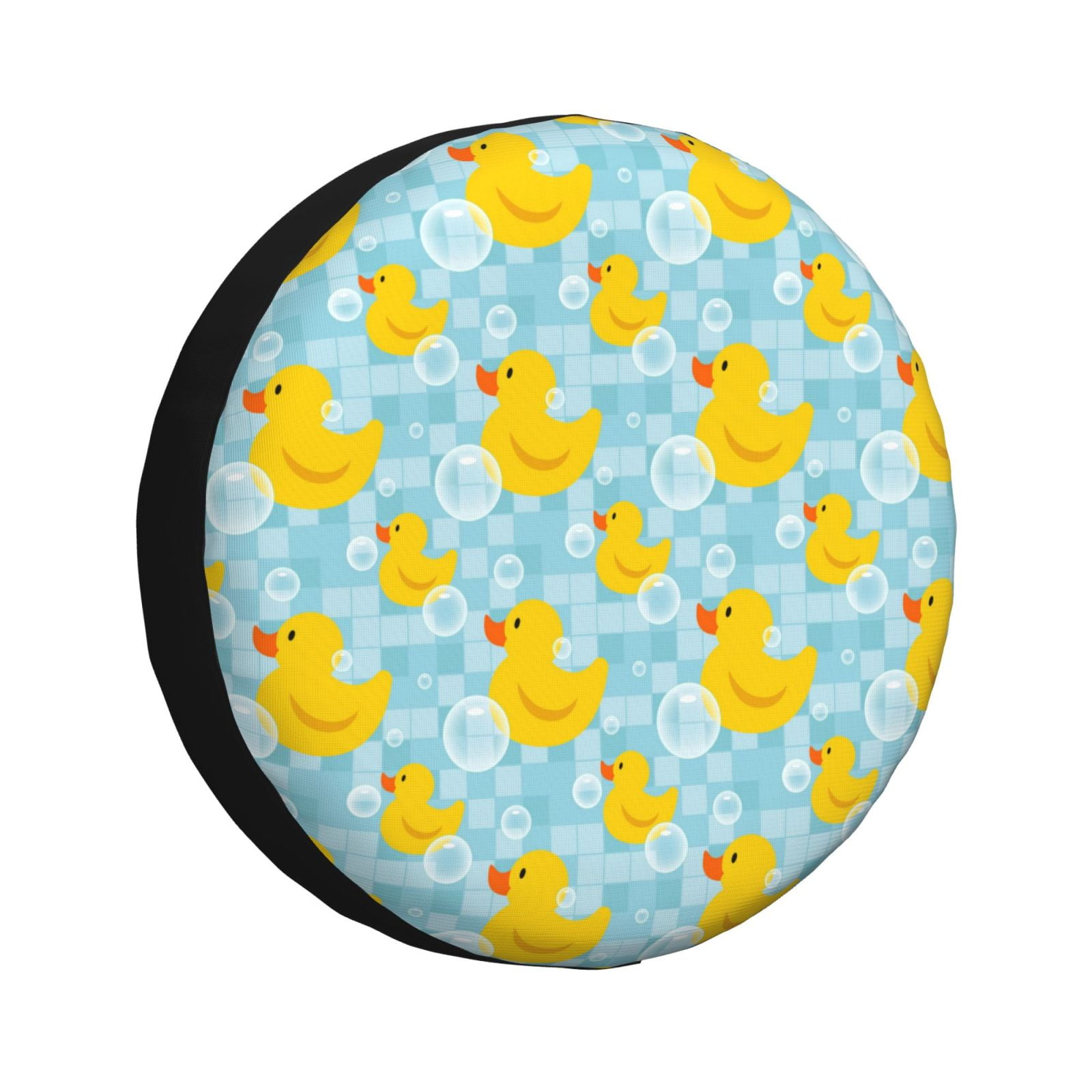 Plaid Cartoon Cute Duck Bubble Spare Tire Cover for Trailer Camper RV ...