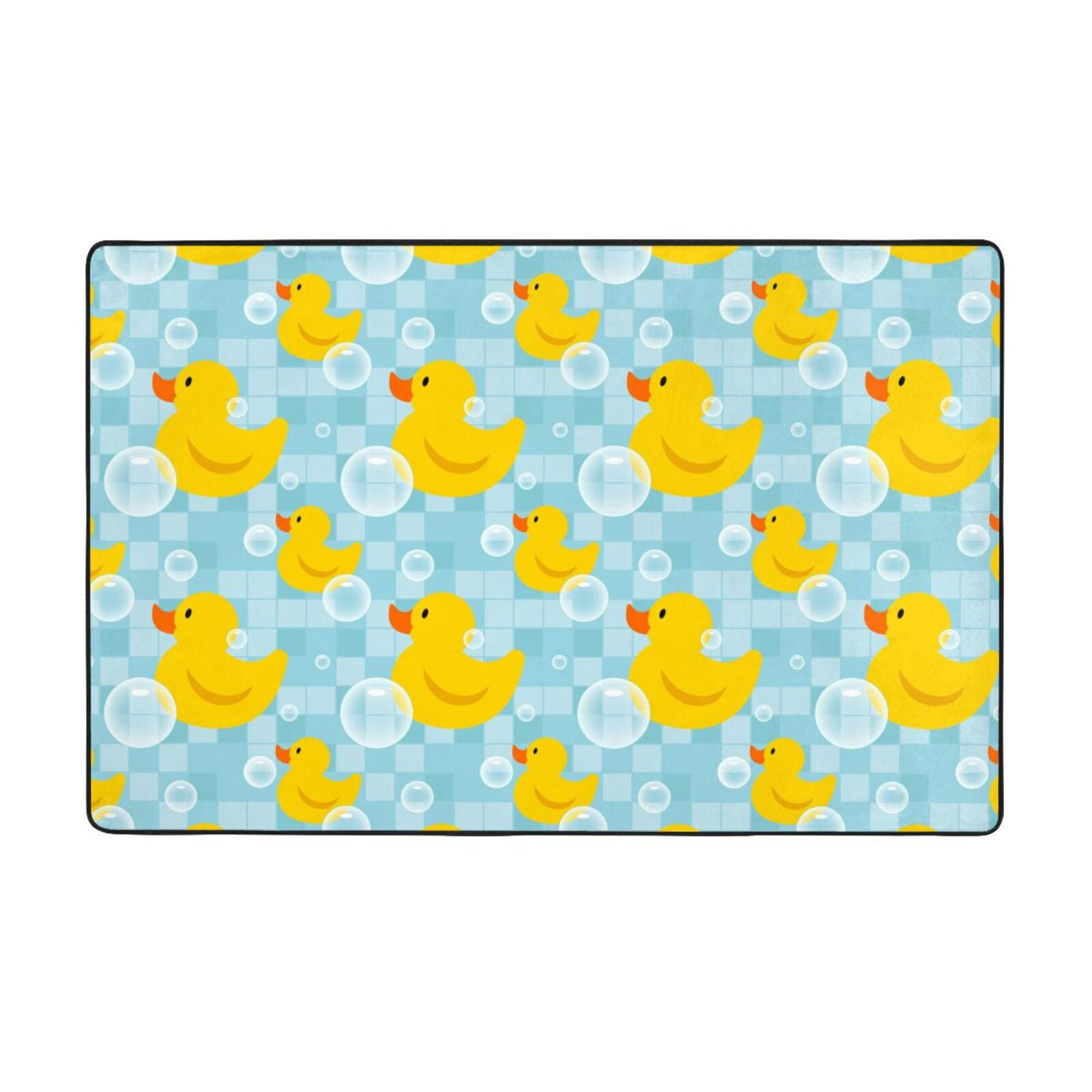 Plaid Cartoon Cute Duck Bubble Universal Door Mat Indoor Entrance, 60× ...