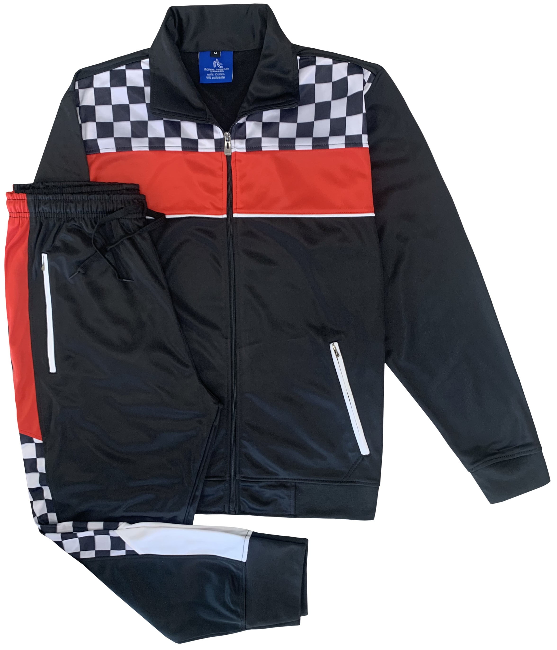 Plaid Checker style jogger tracksuit Men - Walmart.com