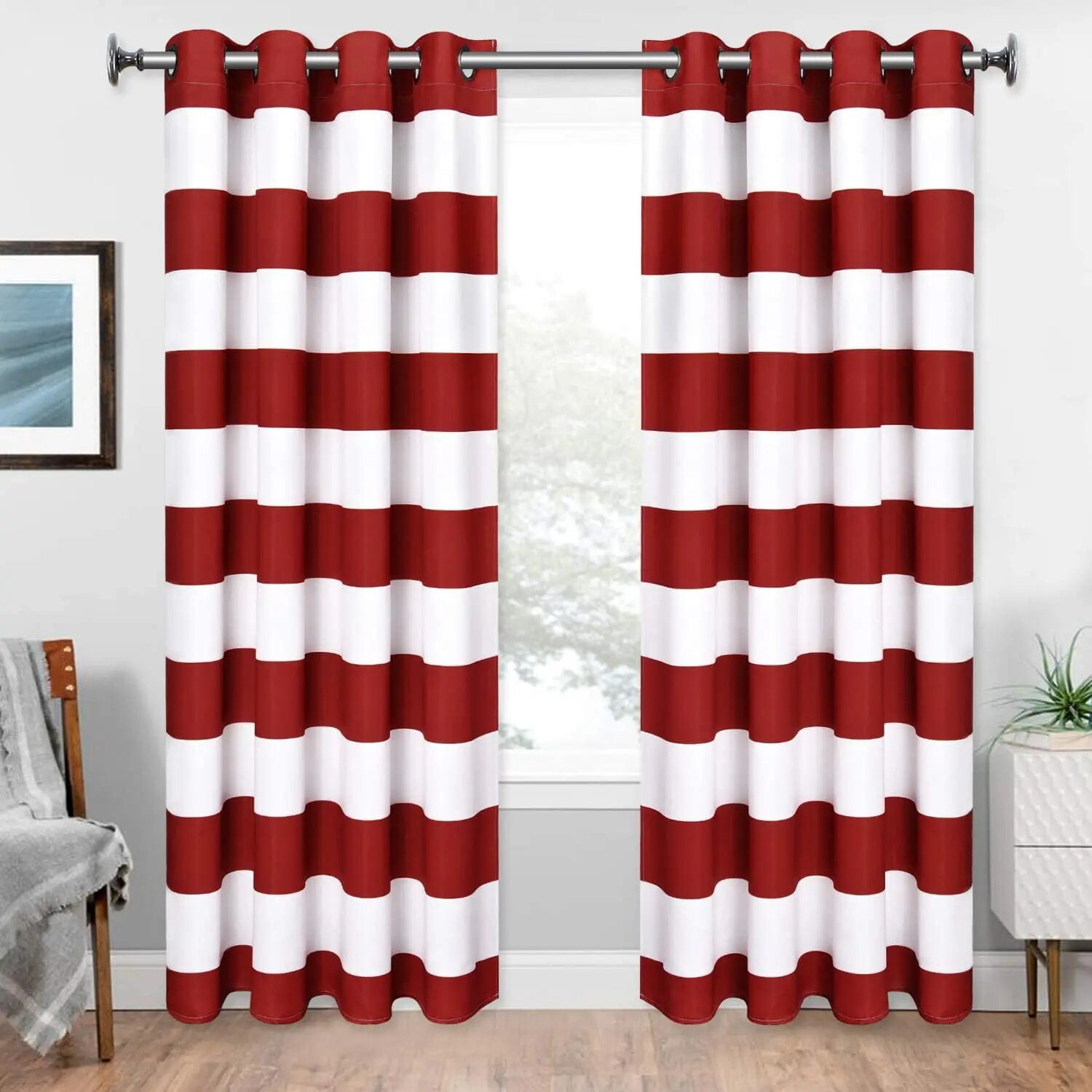 Plaid Chevron Window Curtains Yellow and Grey Living Room Bathroom Home ...