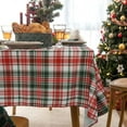 Plaid Christmas Tablecloth, Christmas Table Cloth Red Plaid Holiday ...